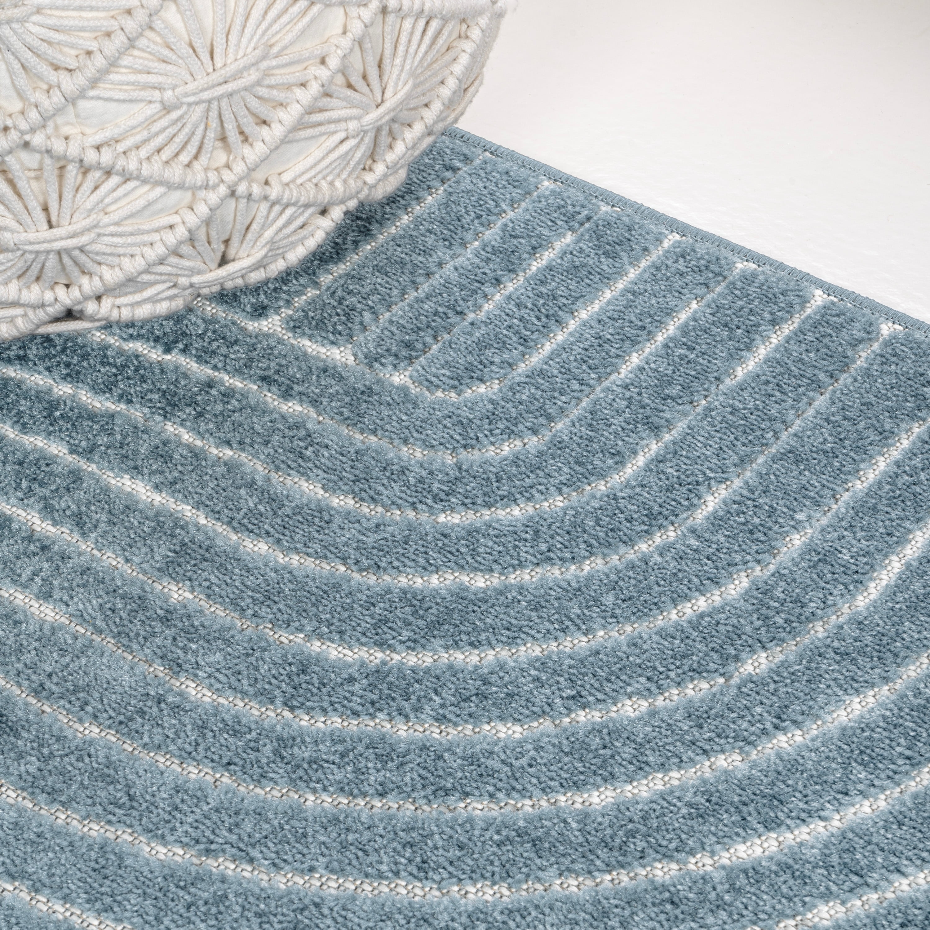 JONATHAN Y Odense Minimalist Curve Geometric Gray/Ivory Area Rug 2 X 8 ...