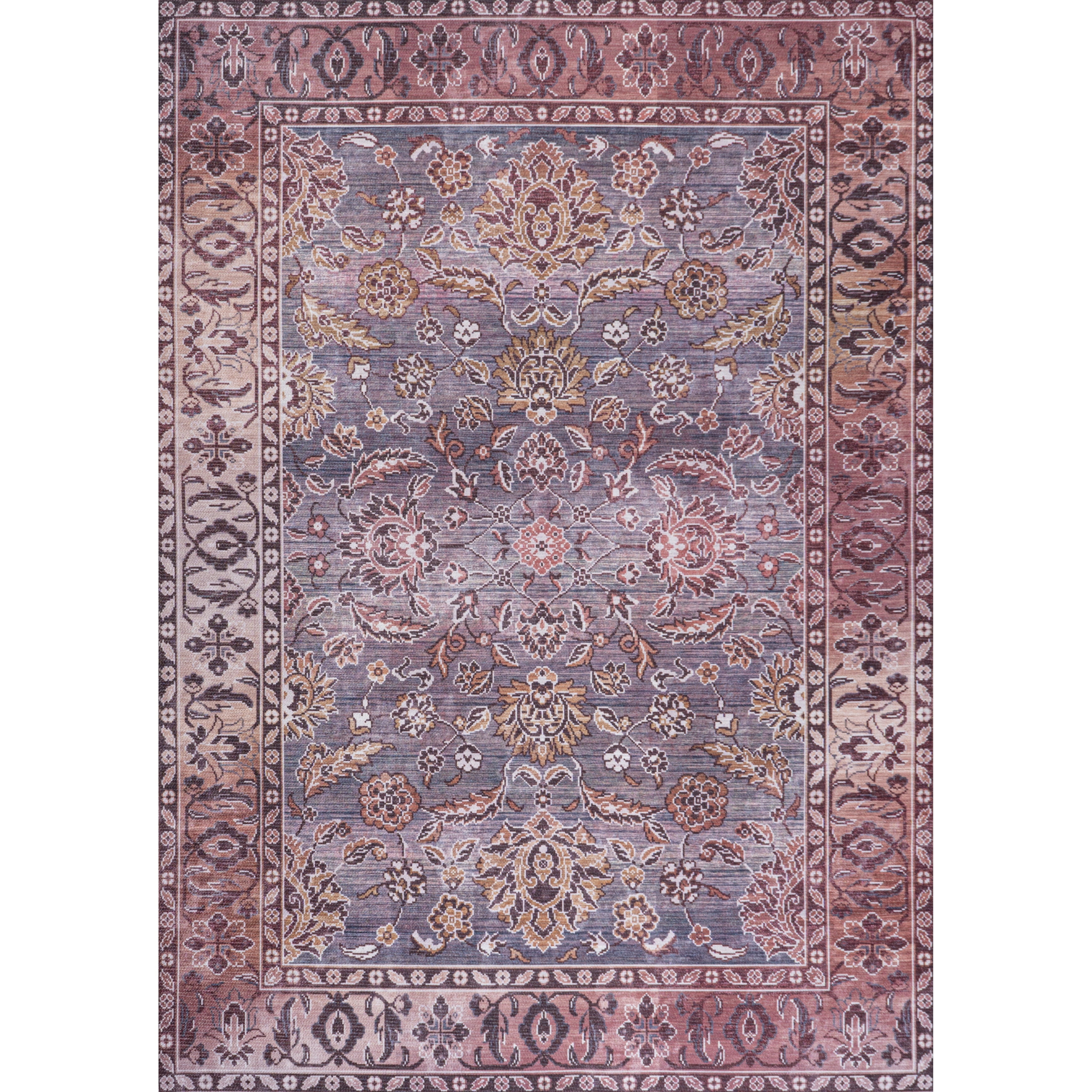 JONATHAN Y Regis Ornate Persian All-Over Machine Washable Area Rug 4 X ...