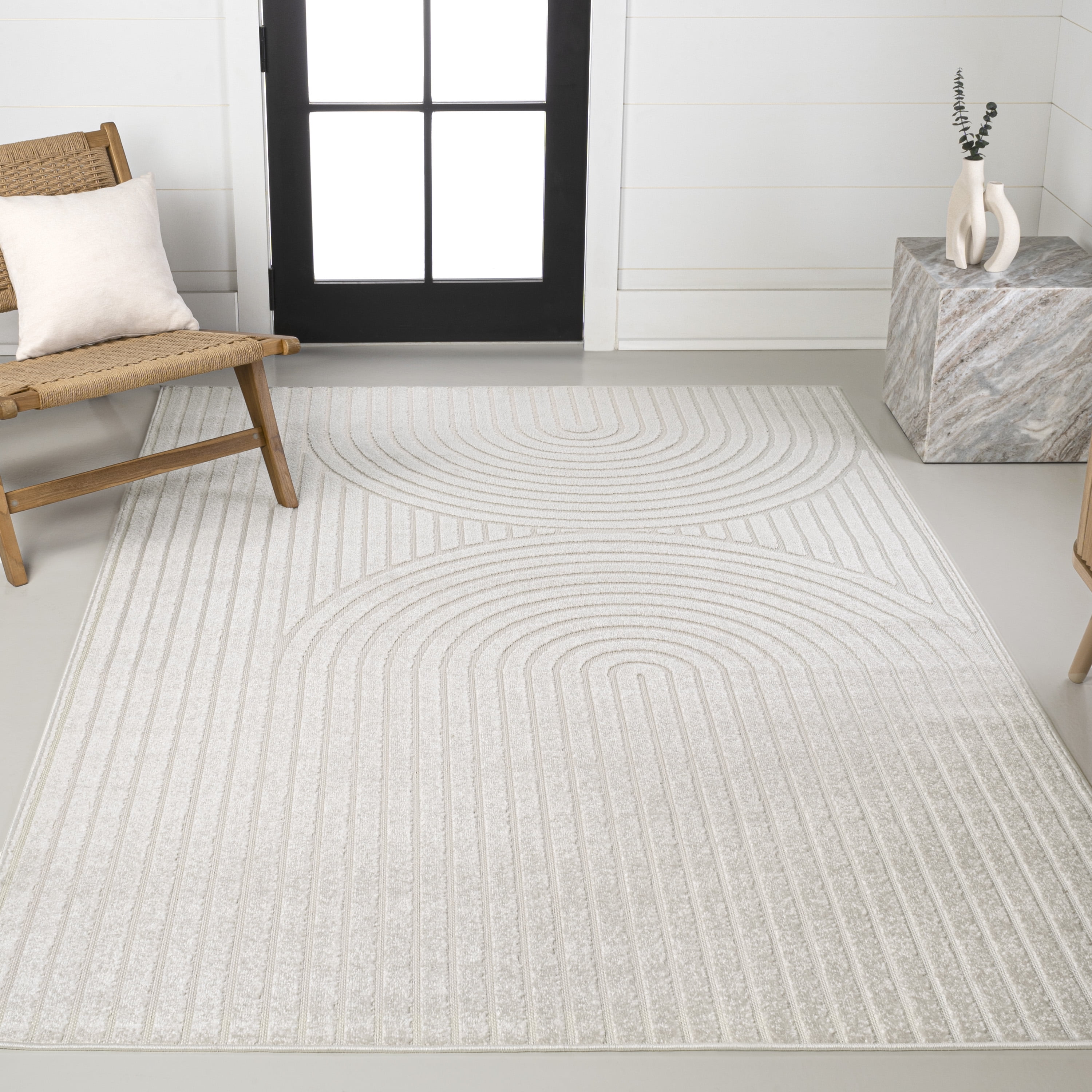 JONATHAN Y SCN109A-5 Sofia High-Low MidCentury Modern Arch Stripe Two ...
