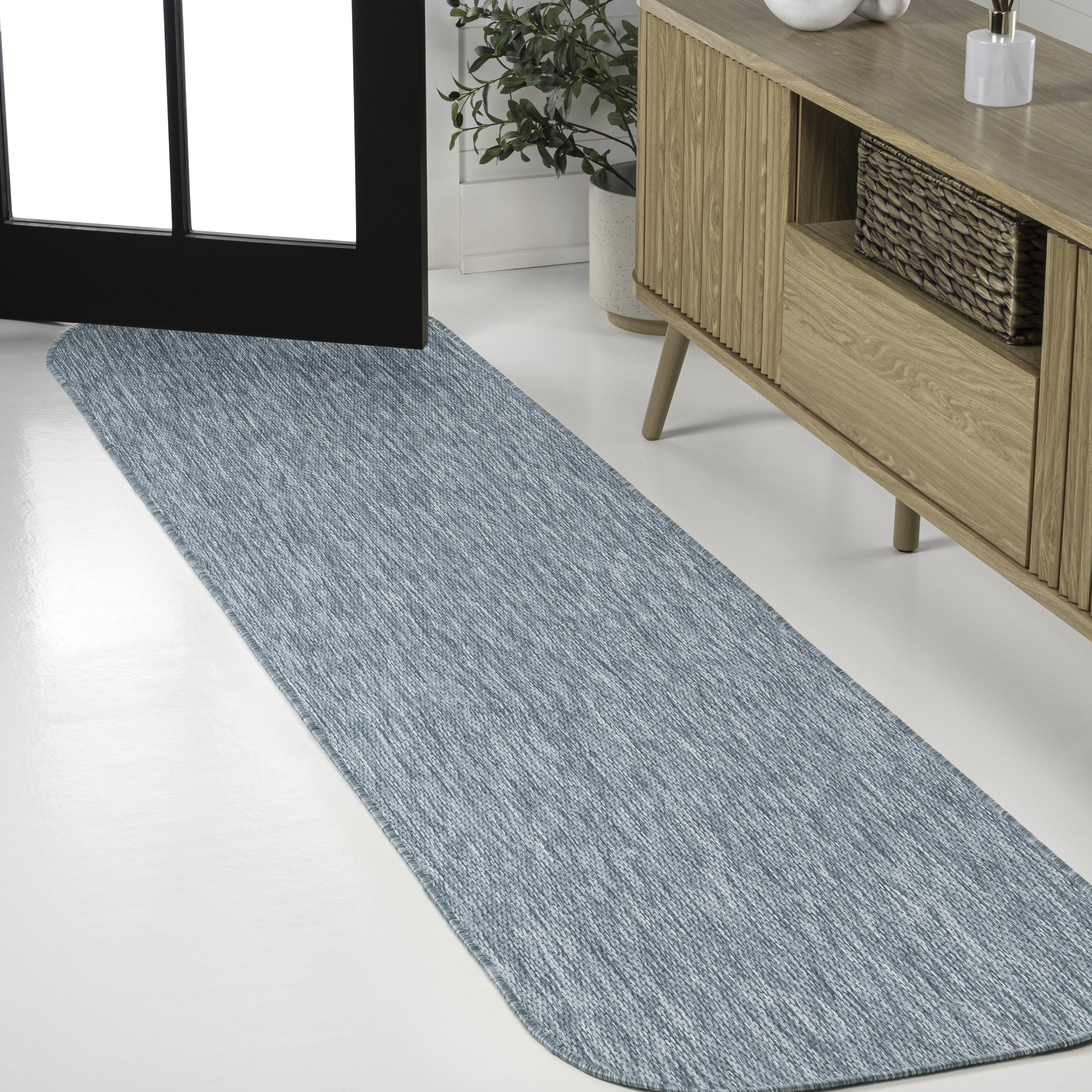 JONATHAN Y SHAPES 2 x 8 Runner Rug, Miles Minimalist Radius Corner ...