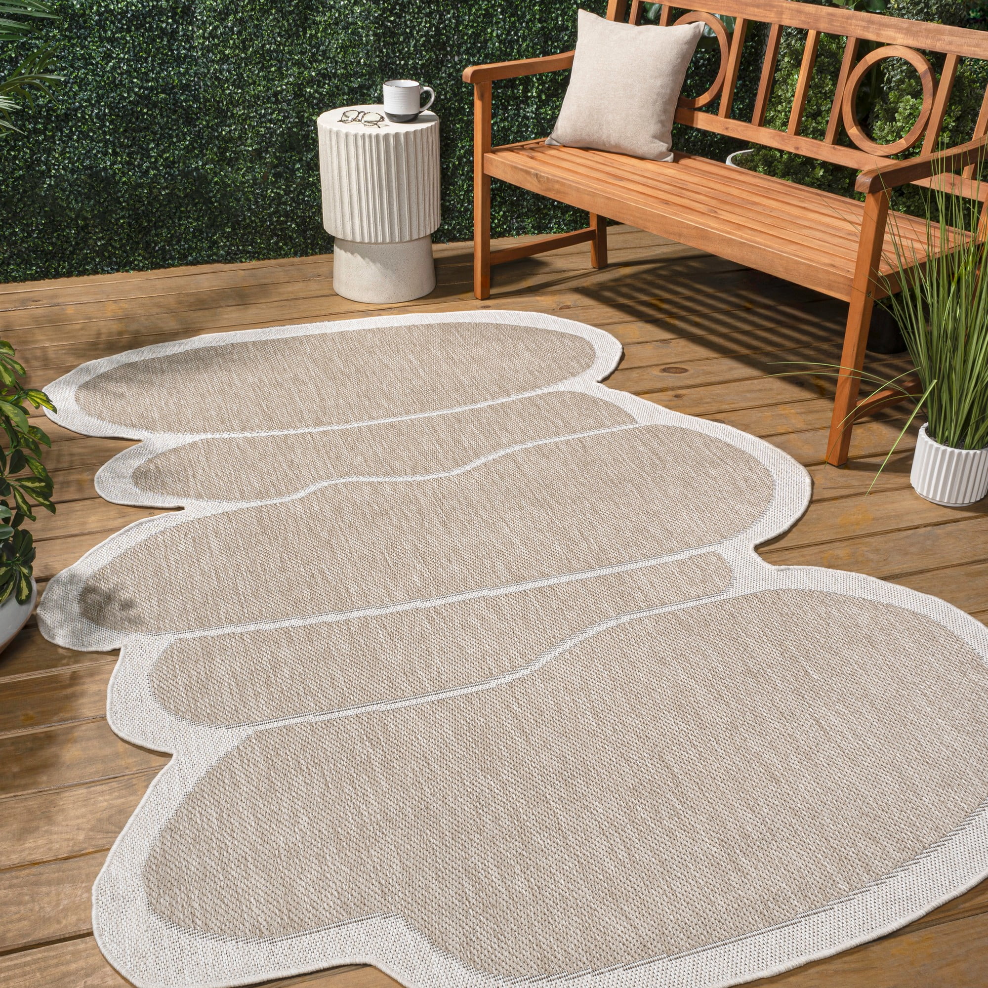 JONATHAN Y SHP101B-8 Jasper Modern Rustic Abstract Beige/Cream 8 ft. x ...