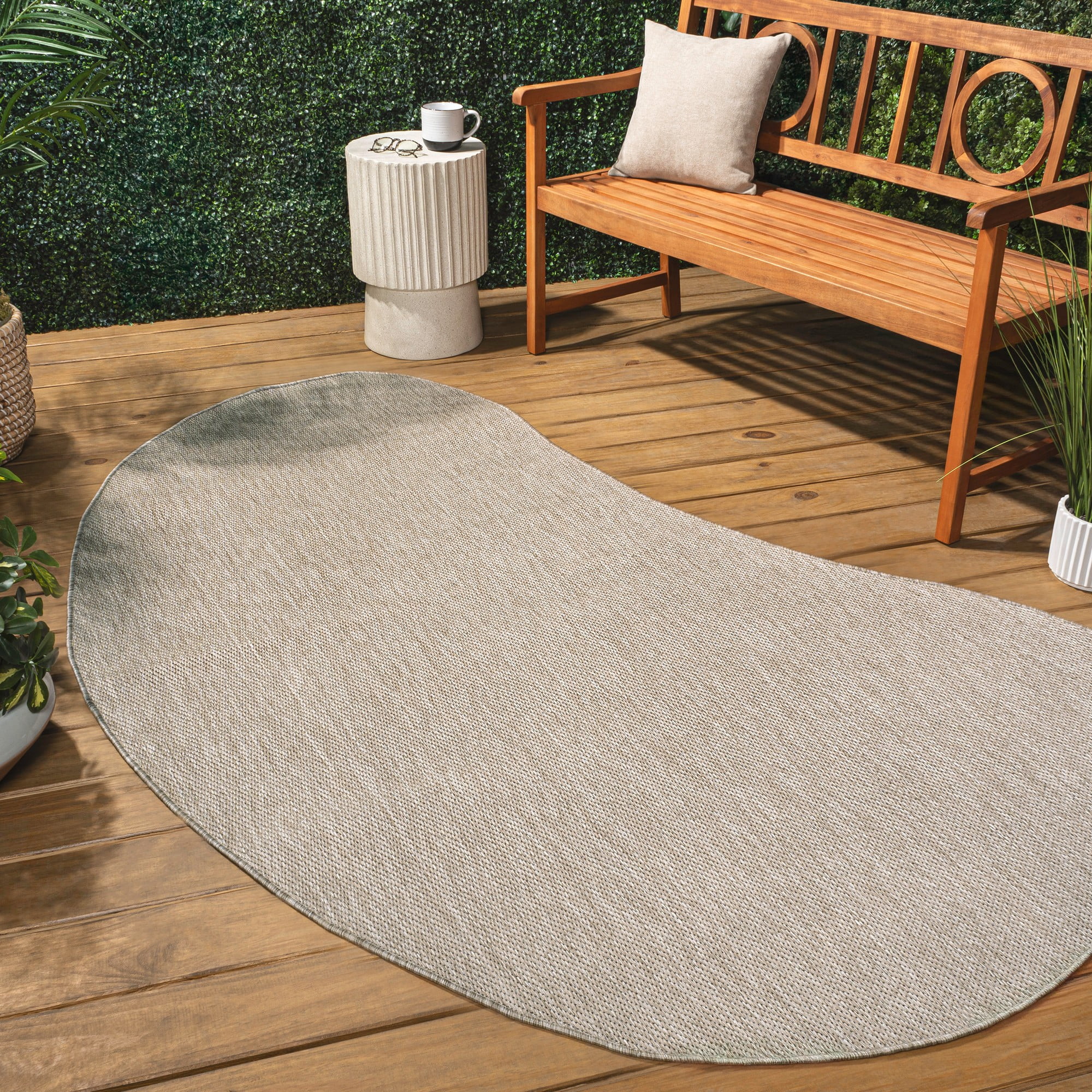 JONATHAN Y SHP102C-5 Evan Modern Rustic Organic Curve Beige 5 ft. x 8 ...