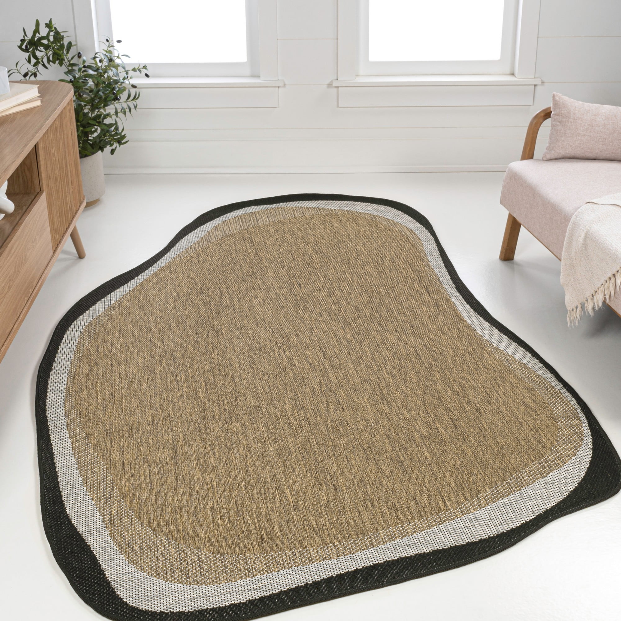 JONATHAN Y SHP200A-4 Wyatt Modern Rustic Abstract Brown/Black 4 ft. x 6 ...