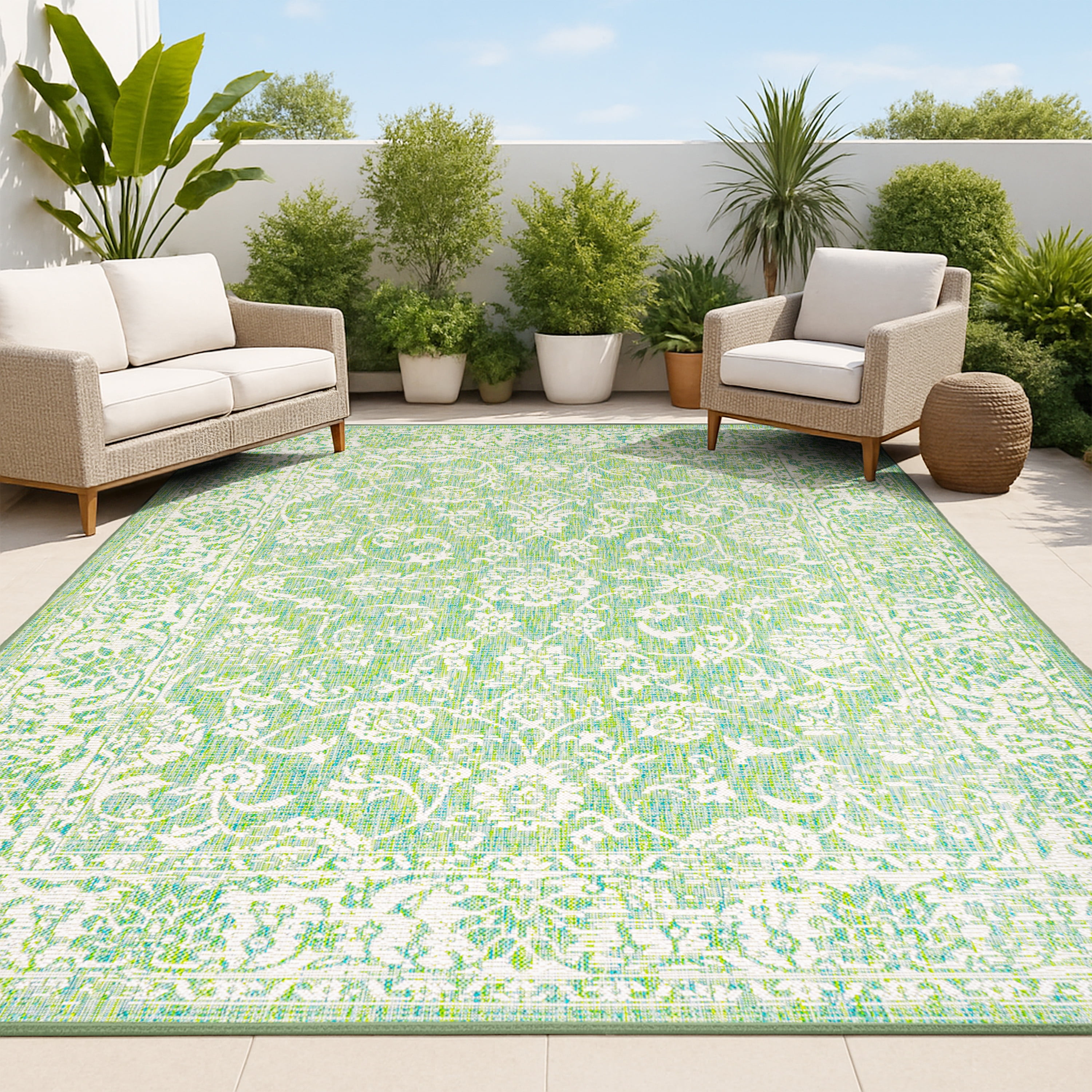 JONATHAN Y SANTA MONICA 8 x 10 Area Rug, Tela Bohemian Textured Weave ...