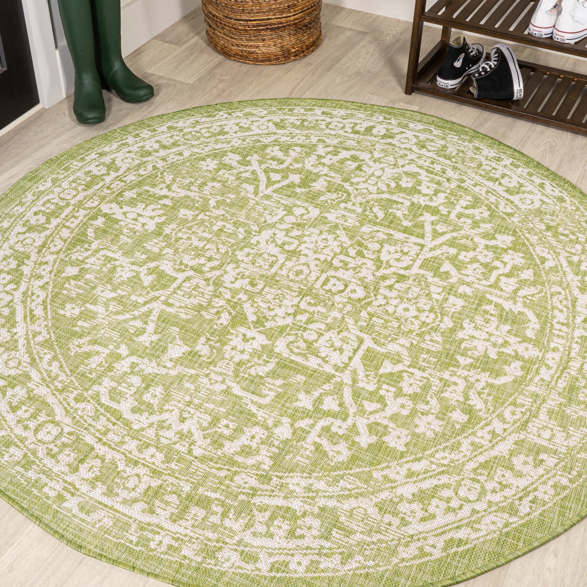 JONATHAN Y SANTA MONICA 5' Round Area Rug, Malta Bohemian Medallion ...