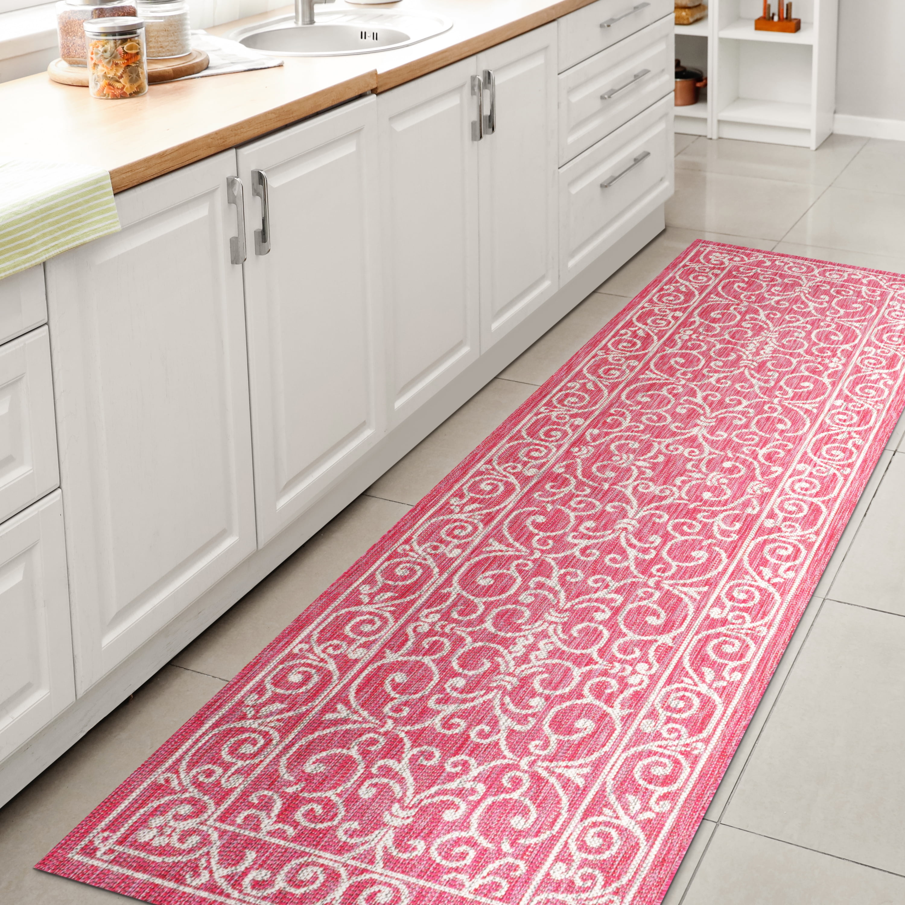 JONATHAN Y SANTA MONICA 2 x 8 Runner Rug, Charleston Vintage Filigree ...