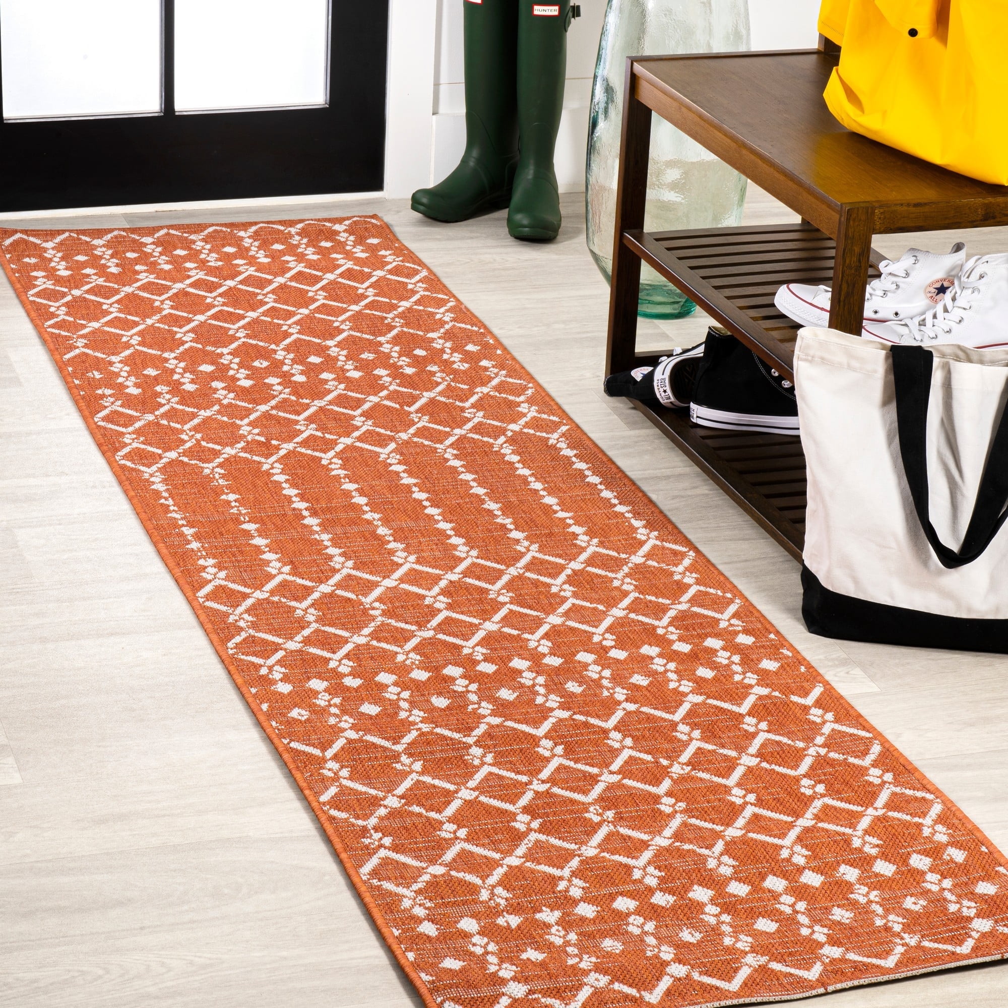 JONATHAN Y SANTA MONICA 2 x 10 Runner Rug, Ourika Moroccan Geometric ...