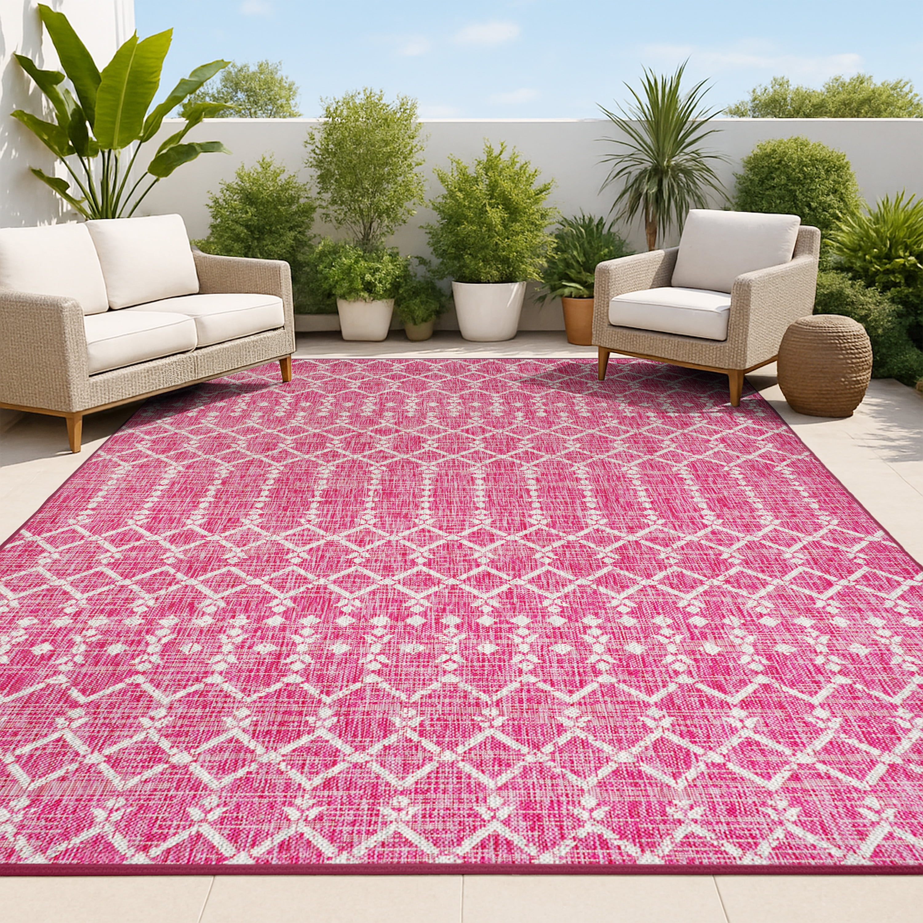 JONATHAN Y SANTA MONICA 4 x 6 Area Rug, Ourika Moroccan Geometric ...