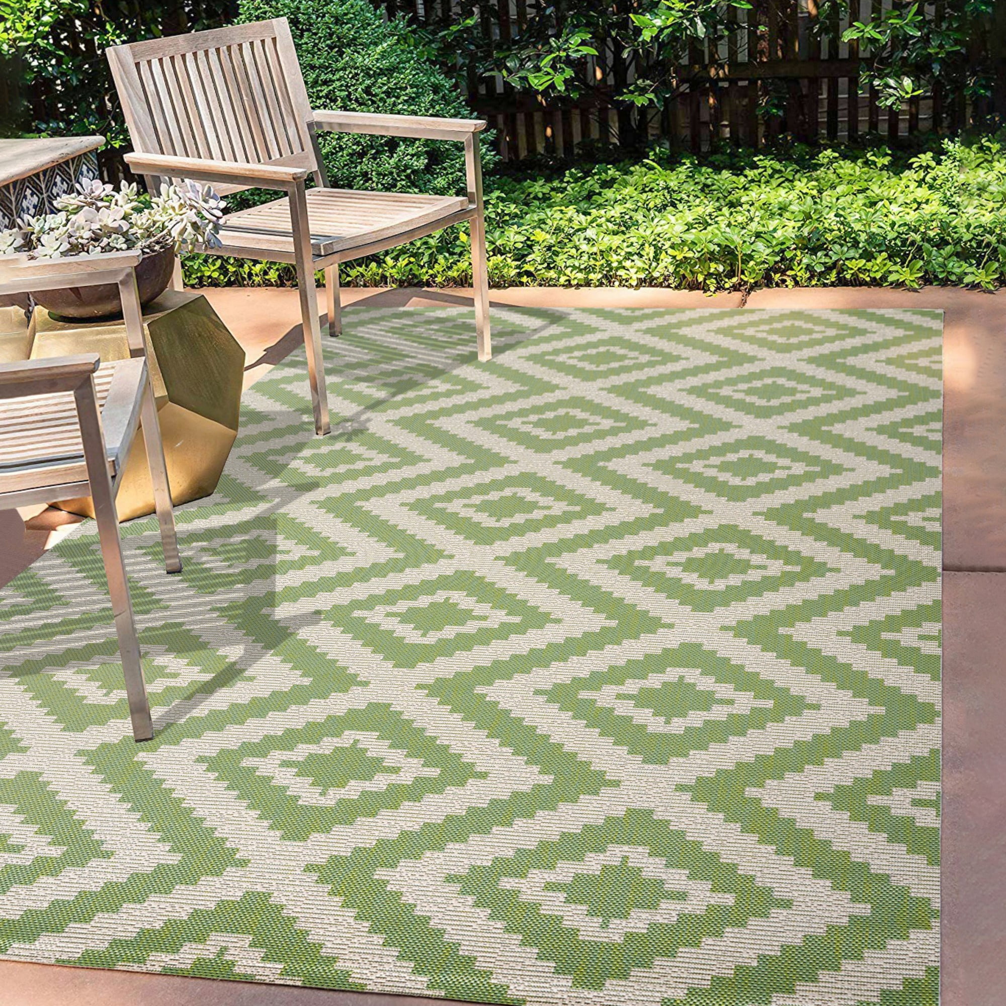 JONATHAN Y SANTA MONICA 8 x 10 Area Rug, Sintra Diamond Tribal - Green ...