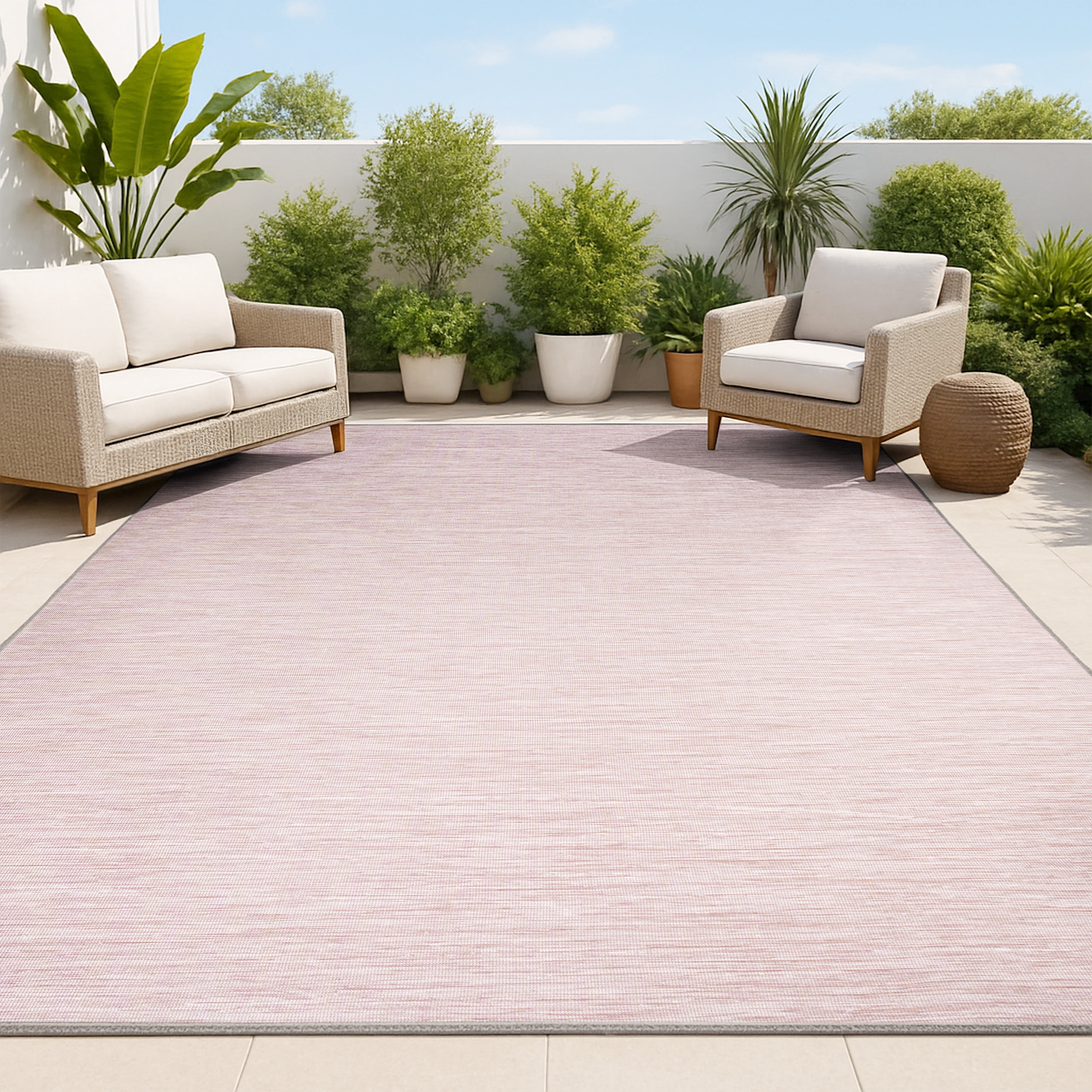 JONATHAN Y TUSCAN SUN 4 x 6 Area Rug, Ethan Flatweave - Pink, TSN100F-4 ...