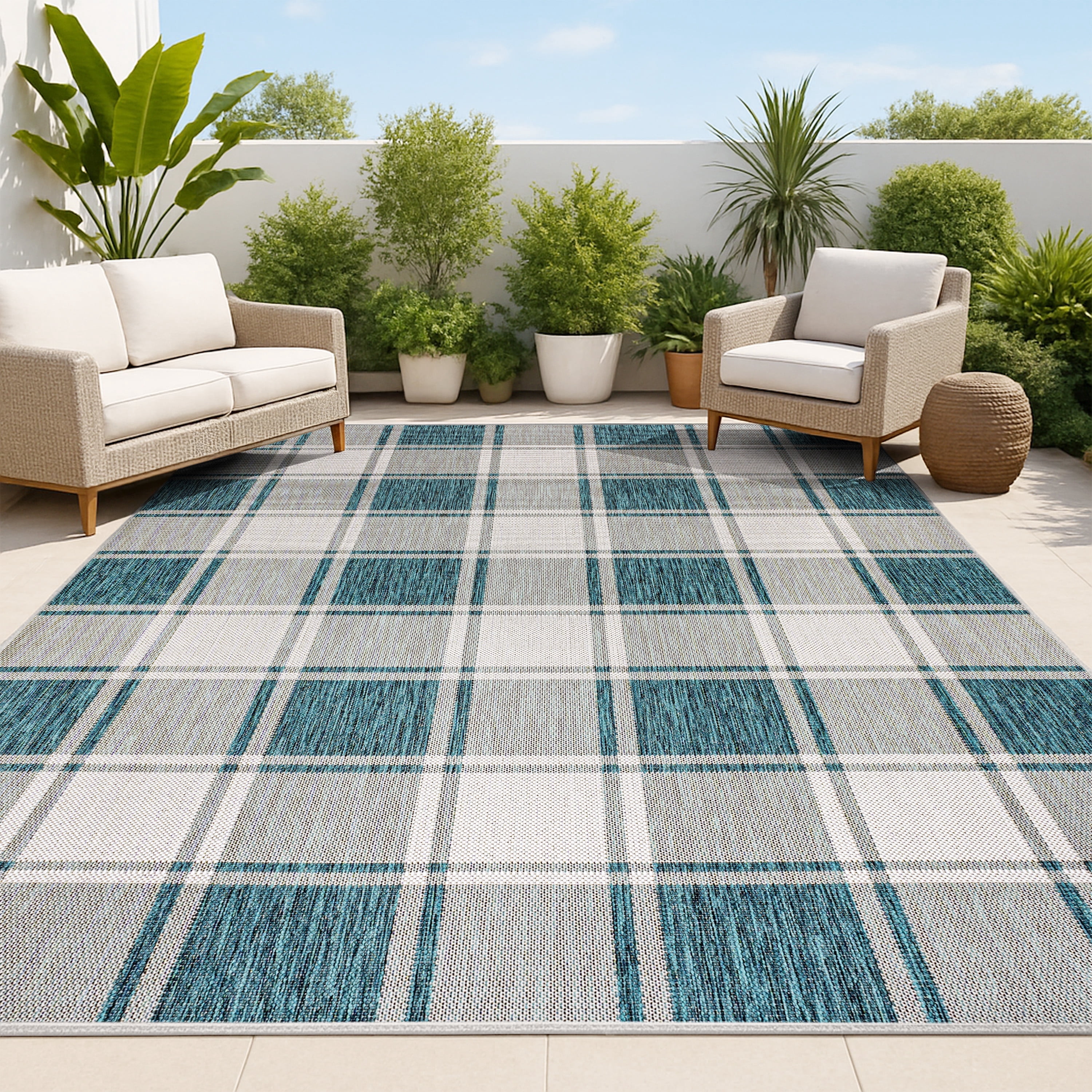 JONATHAN Y TUSCAN SUN 5 x 8 Area Rug, Sabine Traditional Farmhouse Bold ...