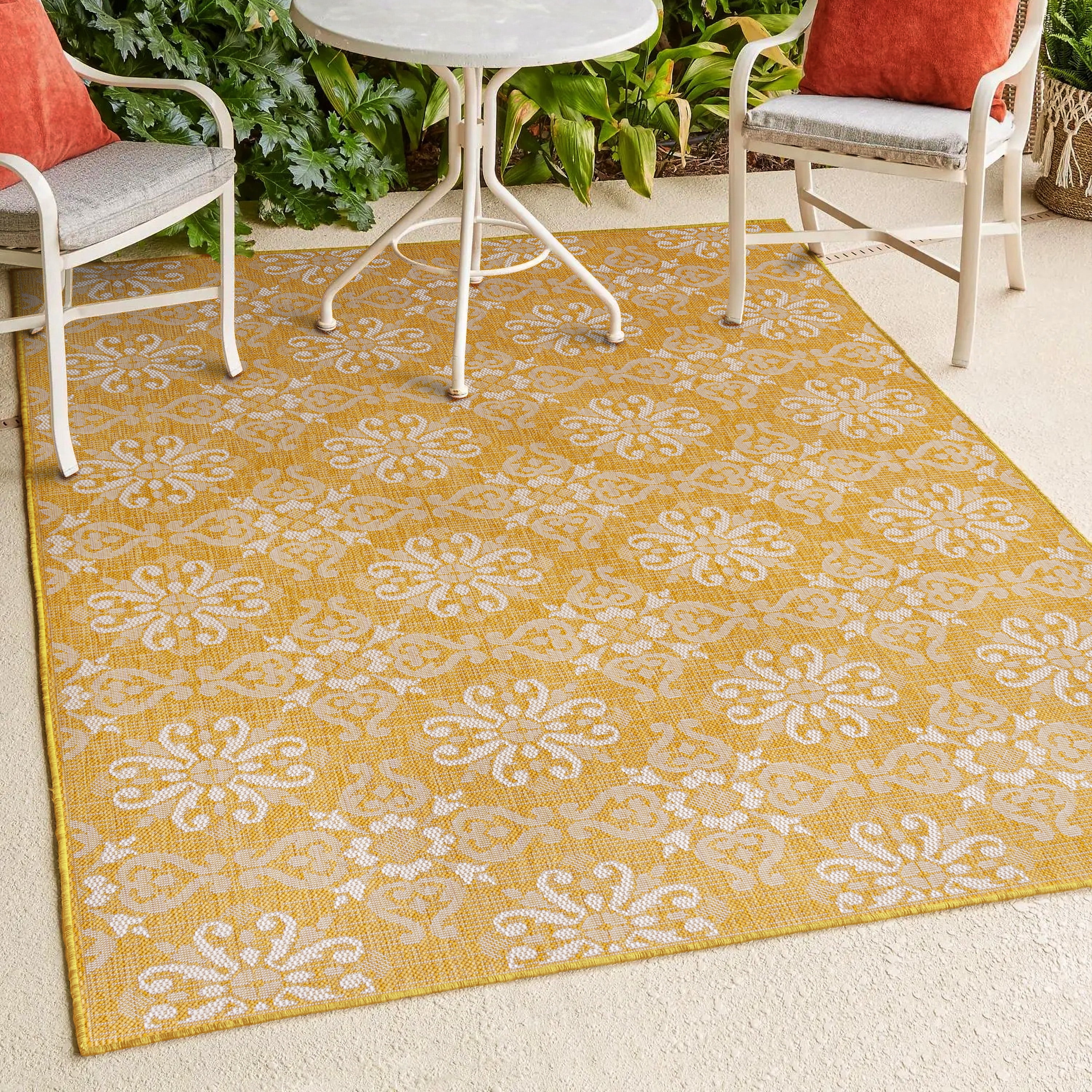 JONATHAN Y TSN206C-8 Amora Traditional Mediterranean Tile Design Yellow ...