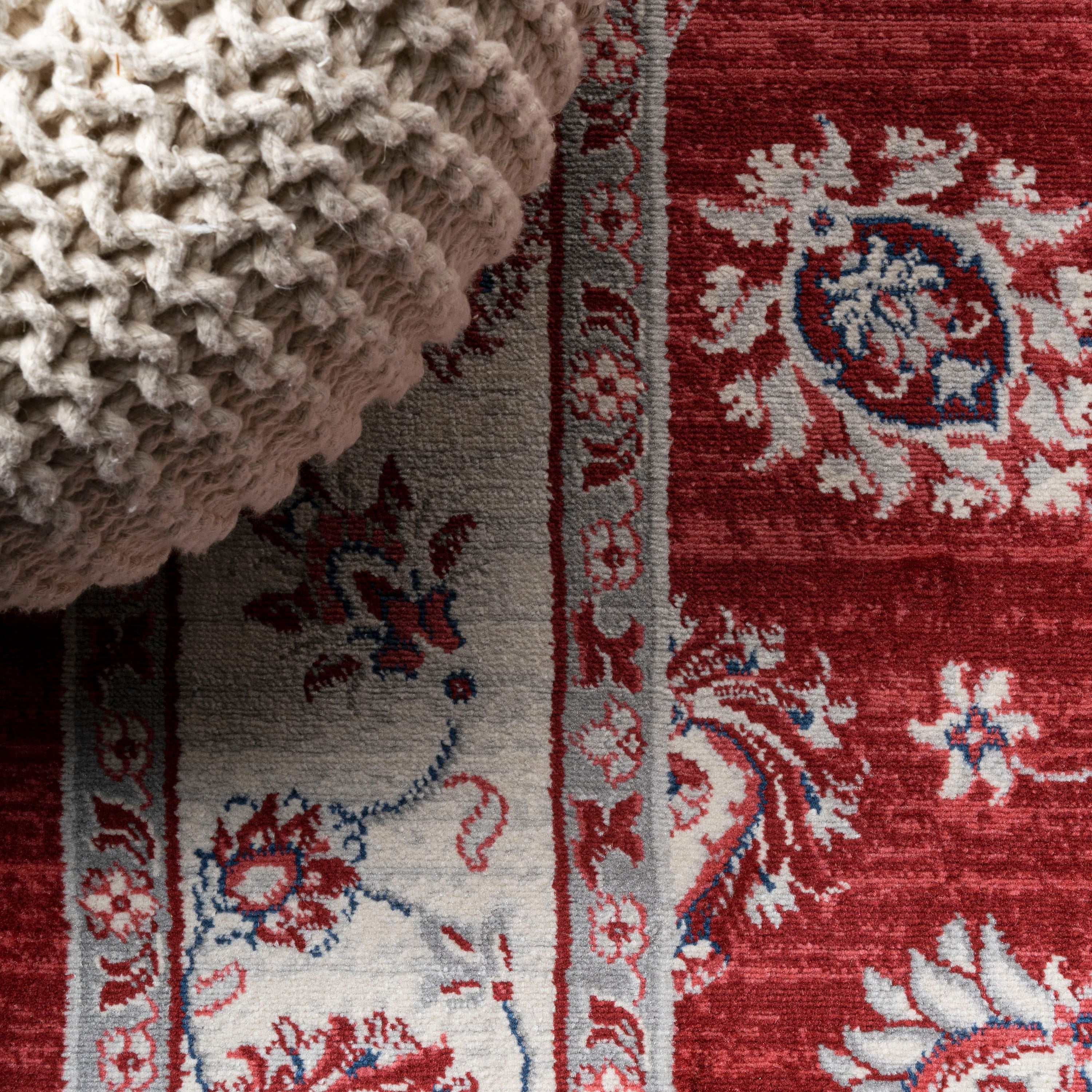 JONATHAN Y Traditional Persian Vintage Moroccan Area Rug 5' Round - Red ...