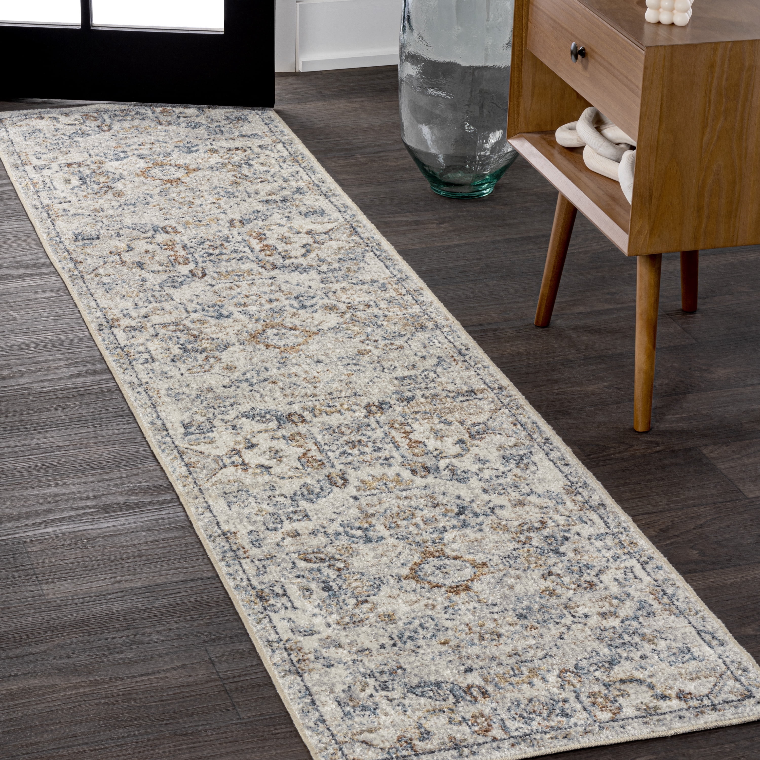 JONATHAN Y WASHABLE 2 x 8 Runner Rug, Shaemus Bohemian Medallion ...