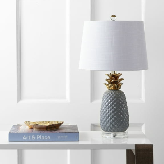 JONATHAN Y Seashell Rosette 24" LED Table Lamp, Cream, JYL1049A ...