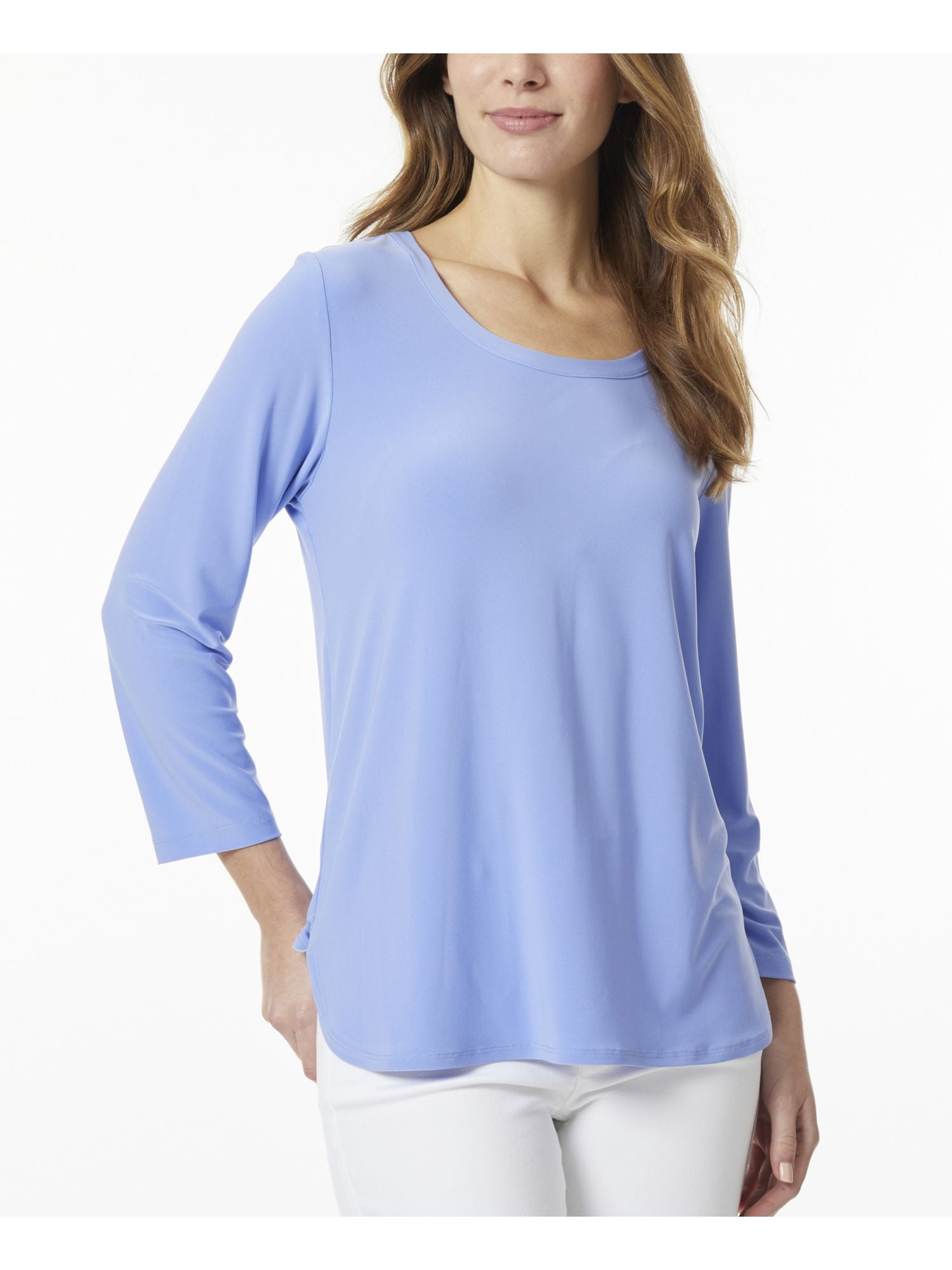 JONES NEW YORK Womens Blue Long Sleeve V Neck Blouse M - Walmart.com