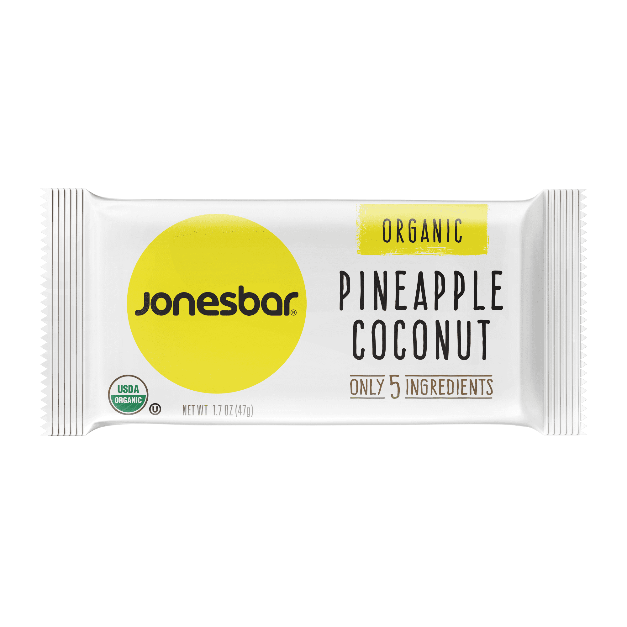 JONESBAR (Pineapple and Coconut, 12 Count (Pack of 1)), USDA Organic ...