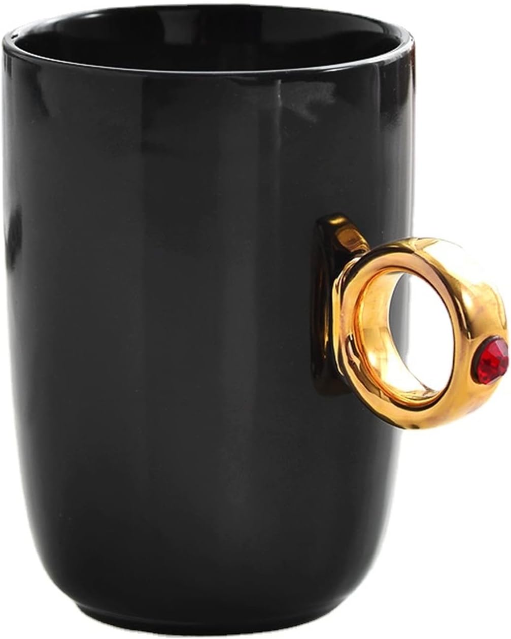 JONJUMP Black Wedding Gifts Lovers Couple Cartoon Crystal Diamond Ring ...