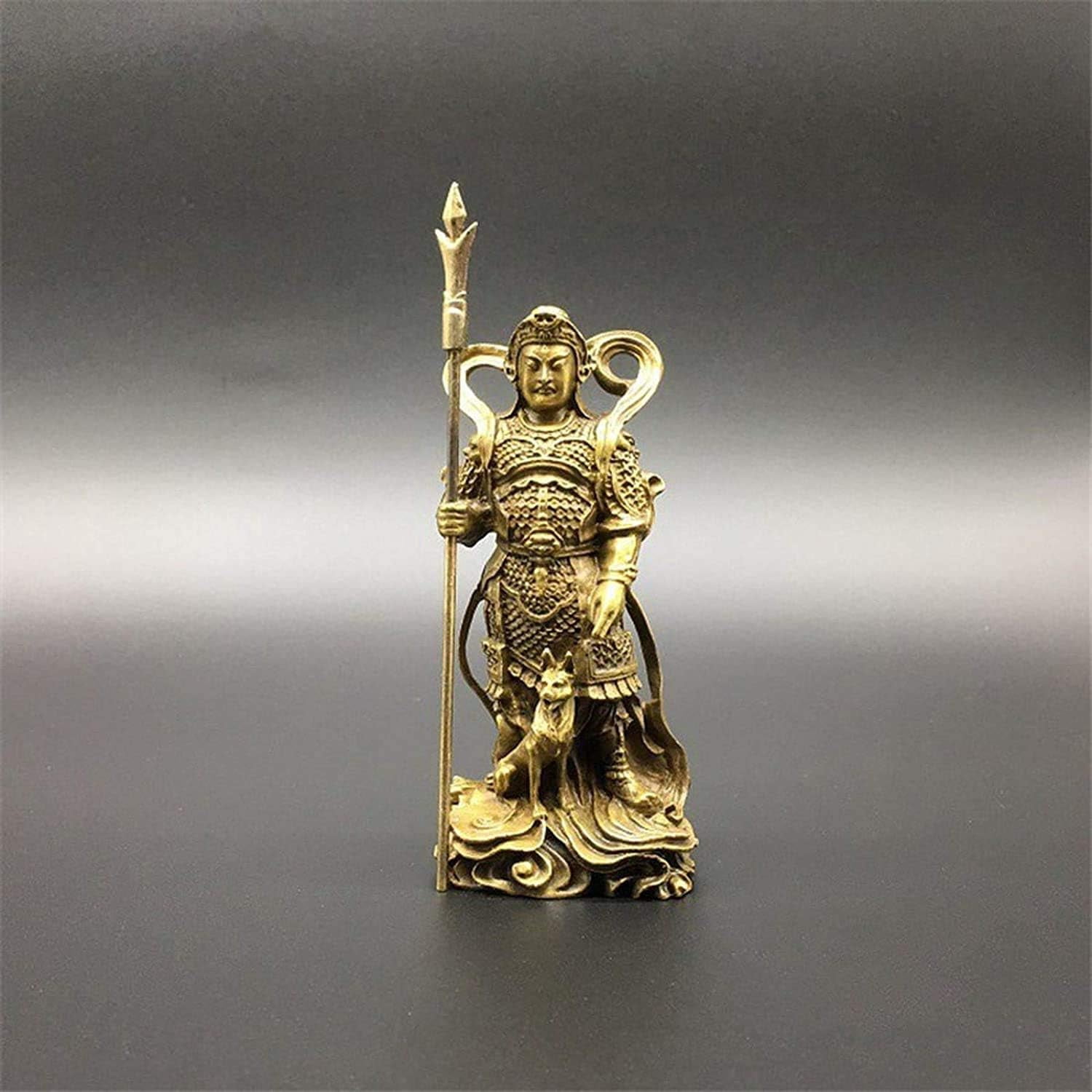 JONJUMP Bronze Buddha Statue Three Eyes Erlang God Hero Ornaments Three ...