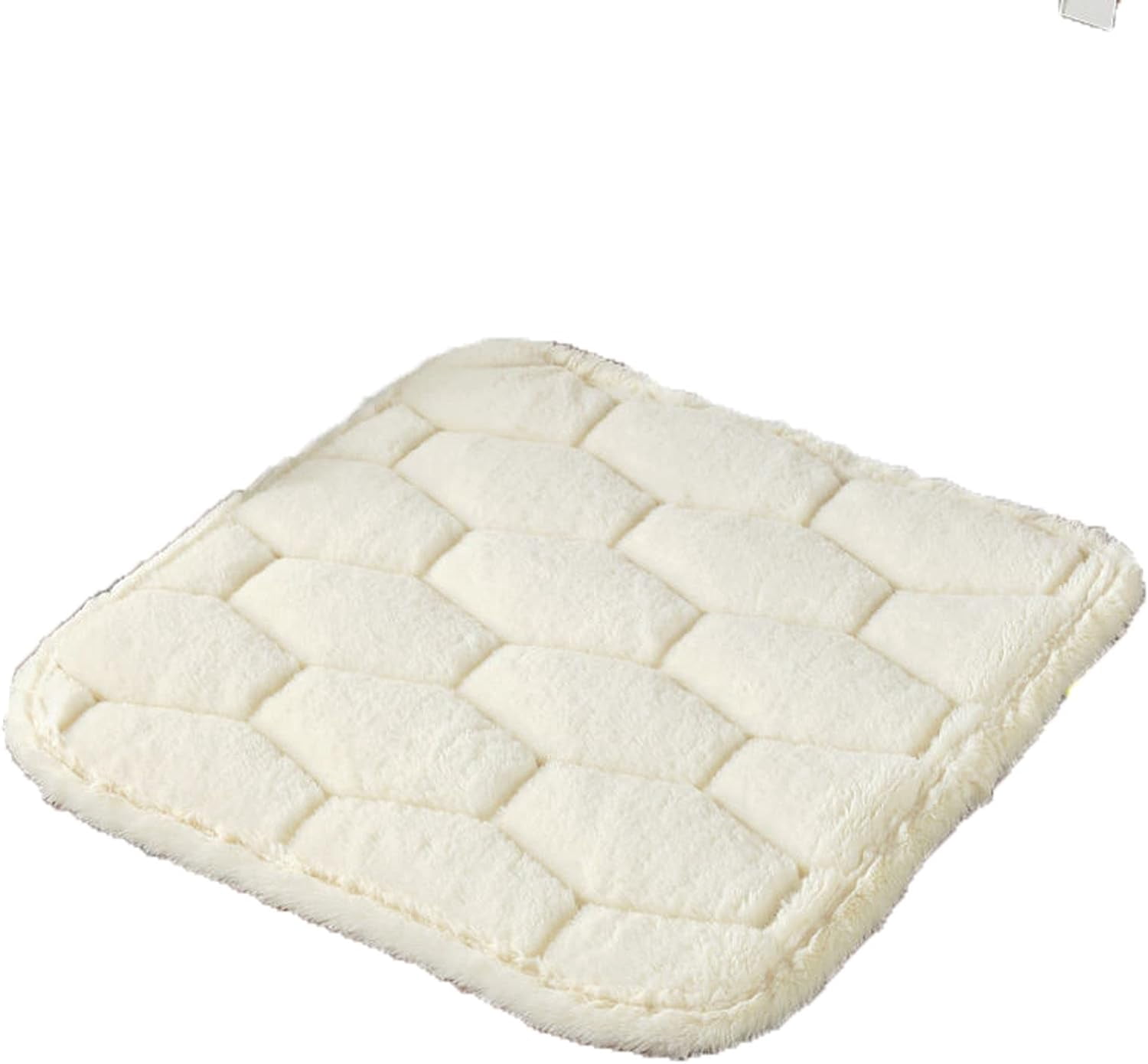 JONJUMP Grid Beige 45x45cm Plush Chair Seat Cushion with Bind Seat ...