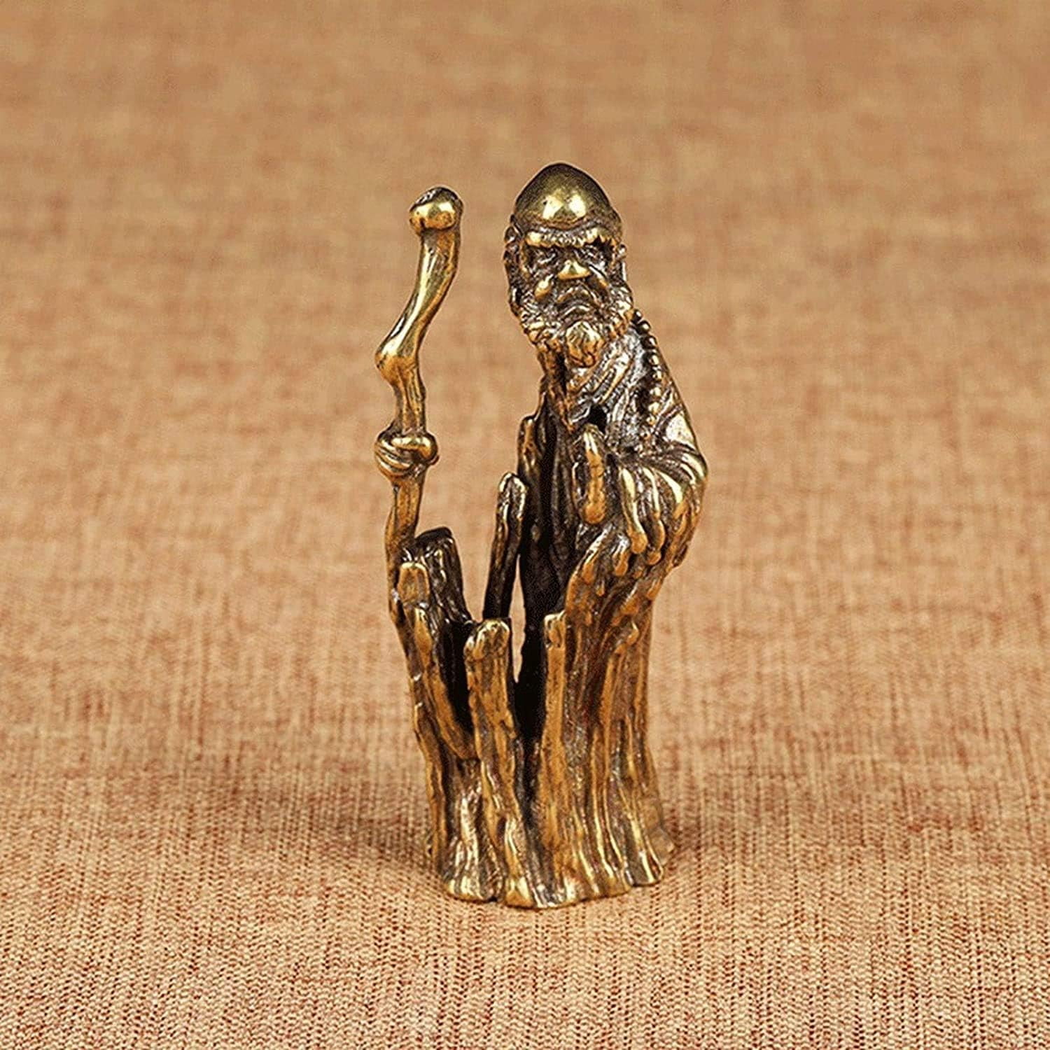 JONJUMP Pure Copper Dharma Buddha Statue Miniature Ornament Brass Tree ...