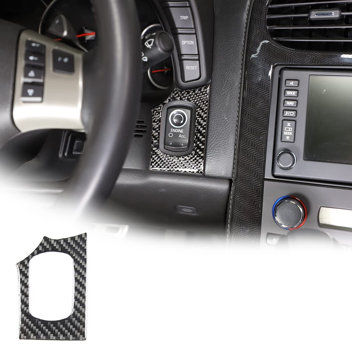 JONKOKO Car Center Console CM31 Engine Start Stop Button Sticker Decal ...