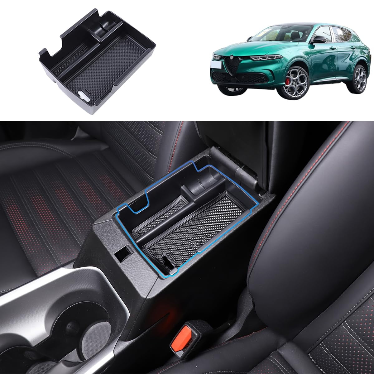 JONKOKO Car Center Console MMF7 Organizer Tray Compatible with Romeo ...