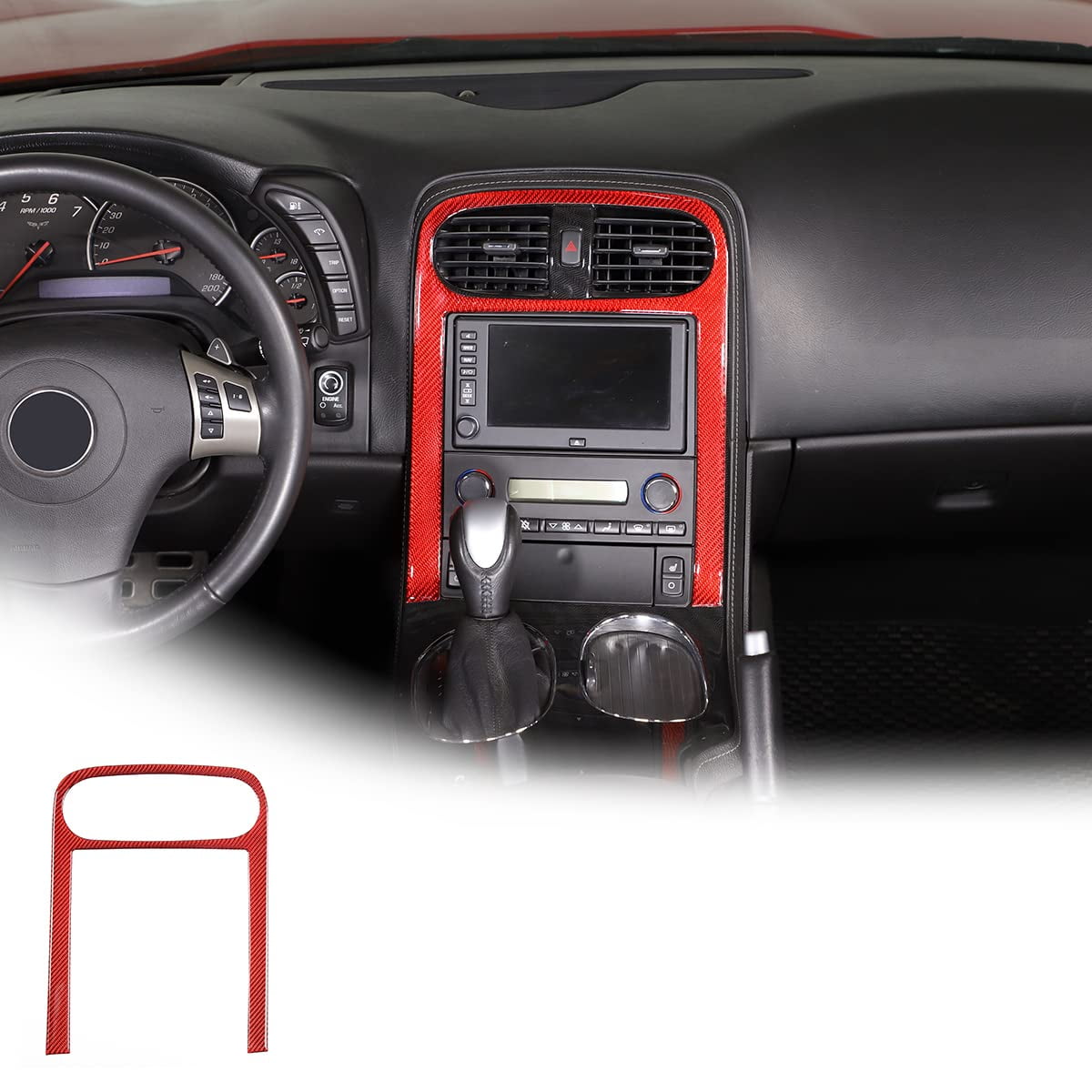 JONKOKO Soft Carbon Fiber Car Center Console Panel Trim for Chevrolet ...