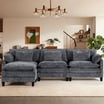 Muumblus Modular Sectional Cloud Couch with Ottoman, Oversized L-Shaped ...