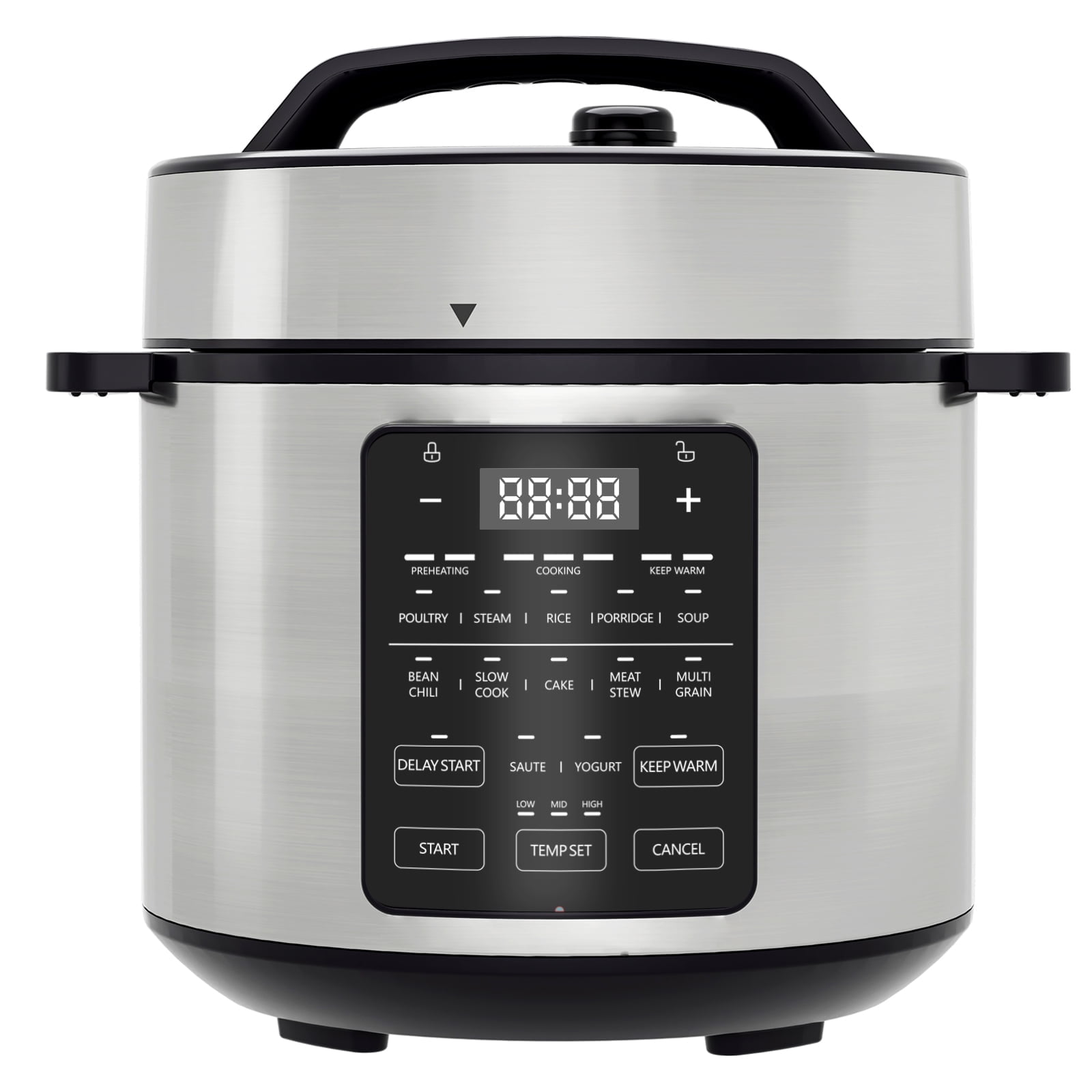 JONPONY 12-in-1 Electric Pressure Cooker 6 Quart Stainless Steel Multi ...
