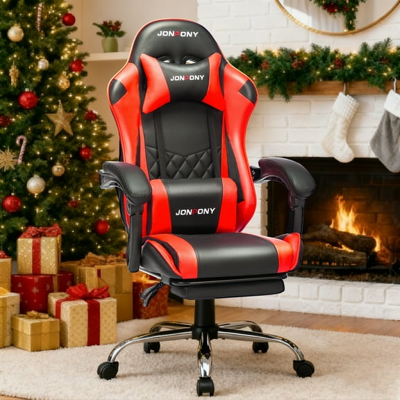 JONPONY 500LBS Big & Tall Gaming Chair, Ergonomic High-Back Gamer Chair ...