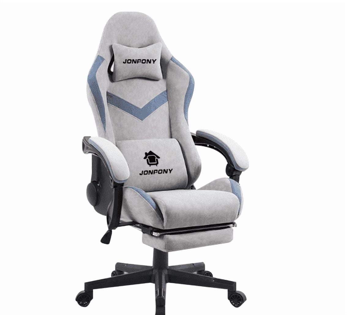 JONPONY Big and Tall Gaming Chair with Footrest 400lbs Massage Gamer ...