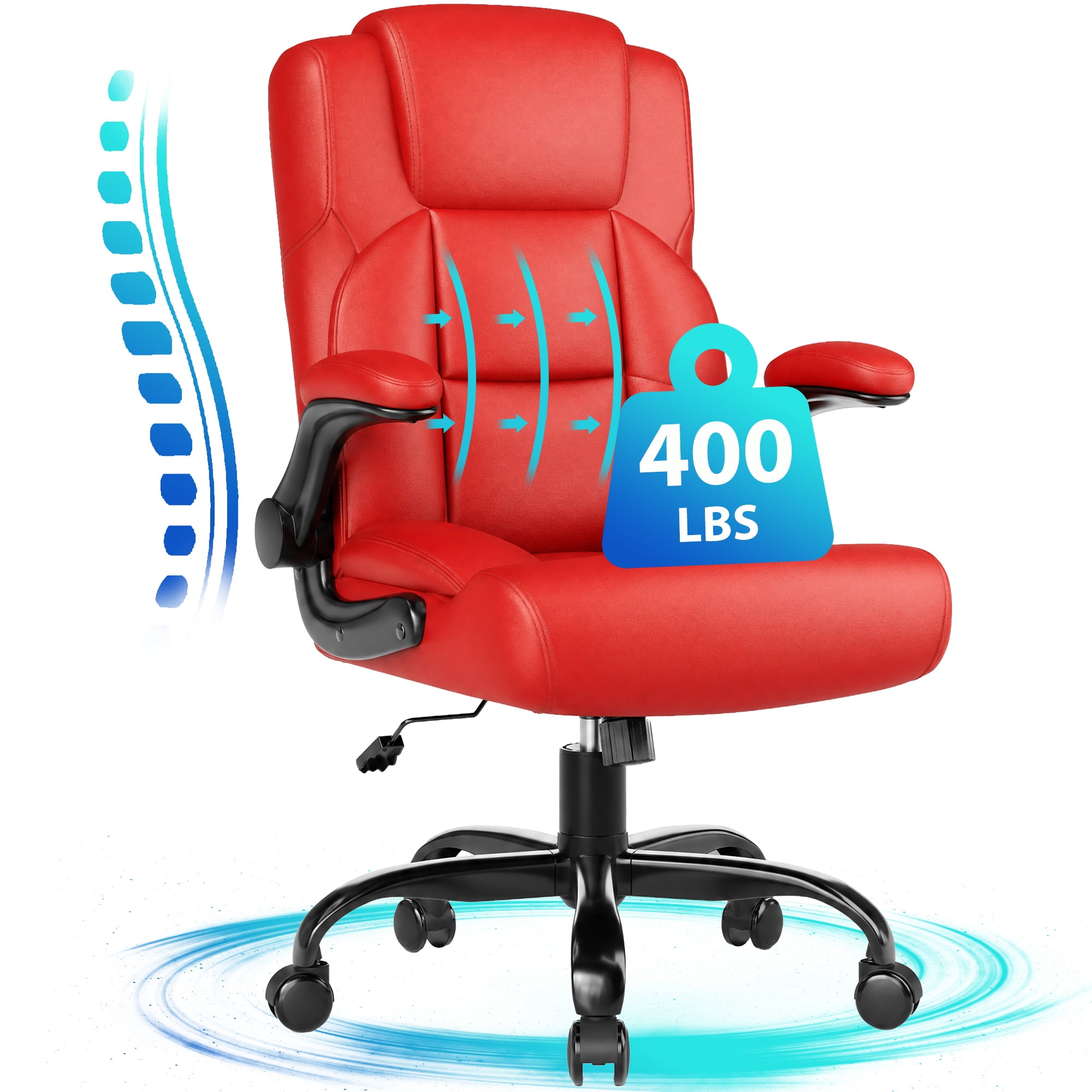 JONPONY Big and Tall Office Chair, 400lbs Capacity, Ergonomic High Back ...