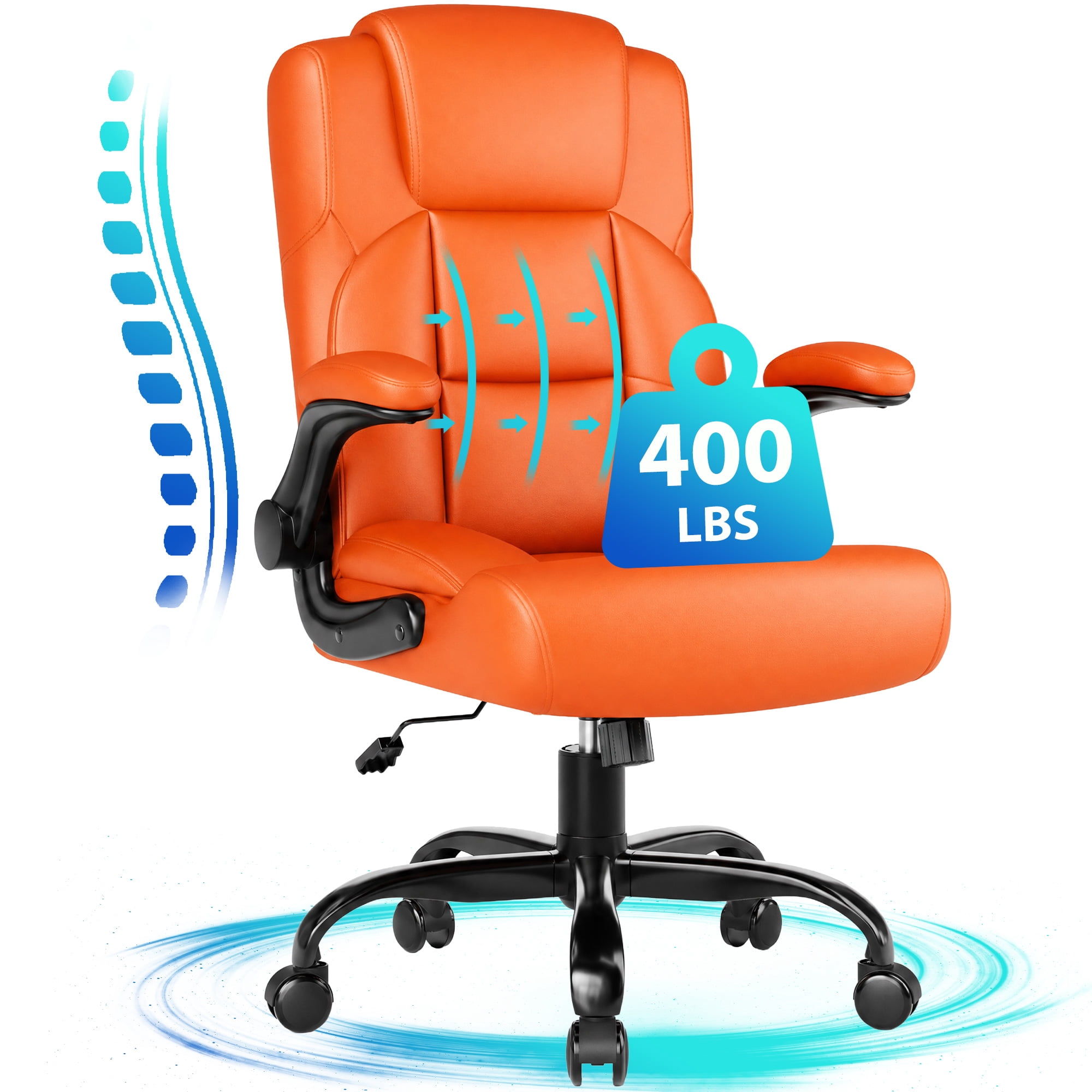 JONPONY Big and Tall Office Chair, 400lbs High Back Ergonomic Desk ...