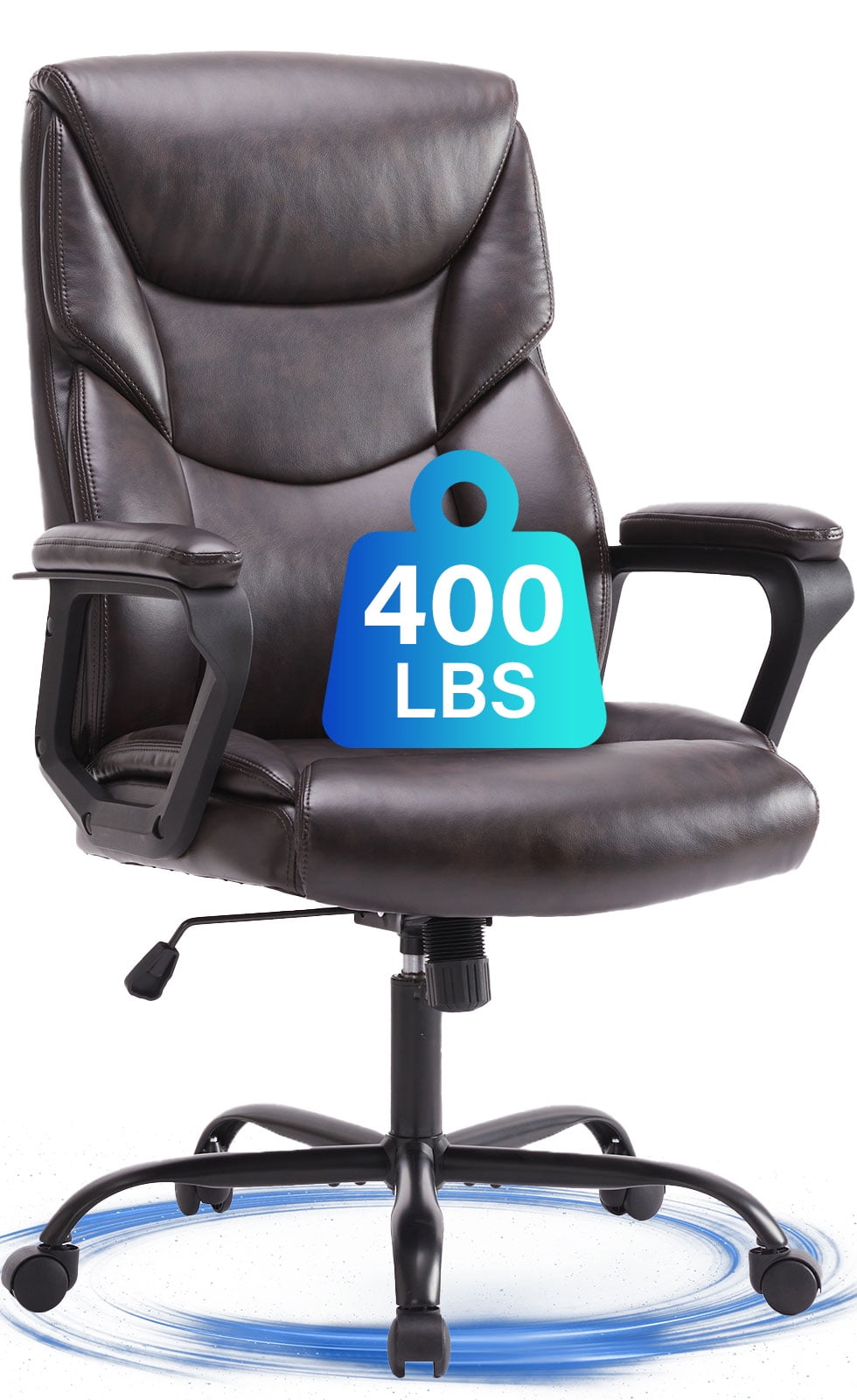 JONPONY Big and Tall Office Chair 400LBS Wide Seat Ergonomic Computer ...