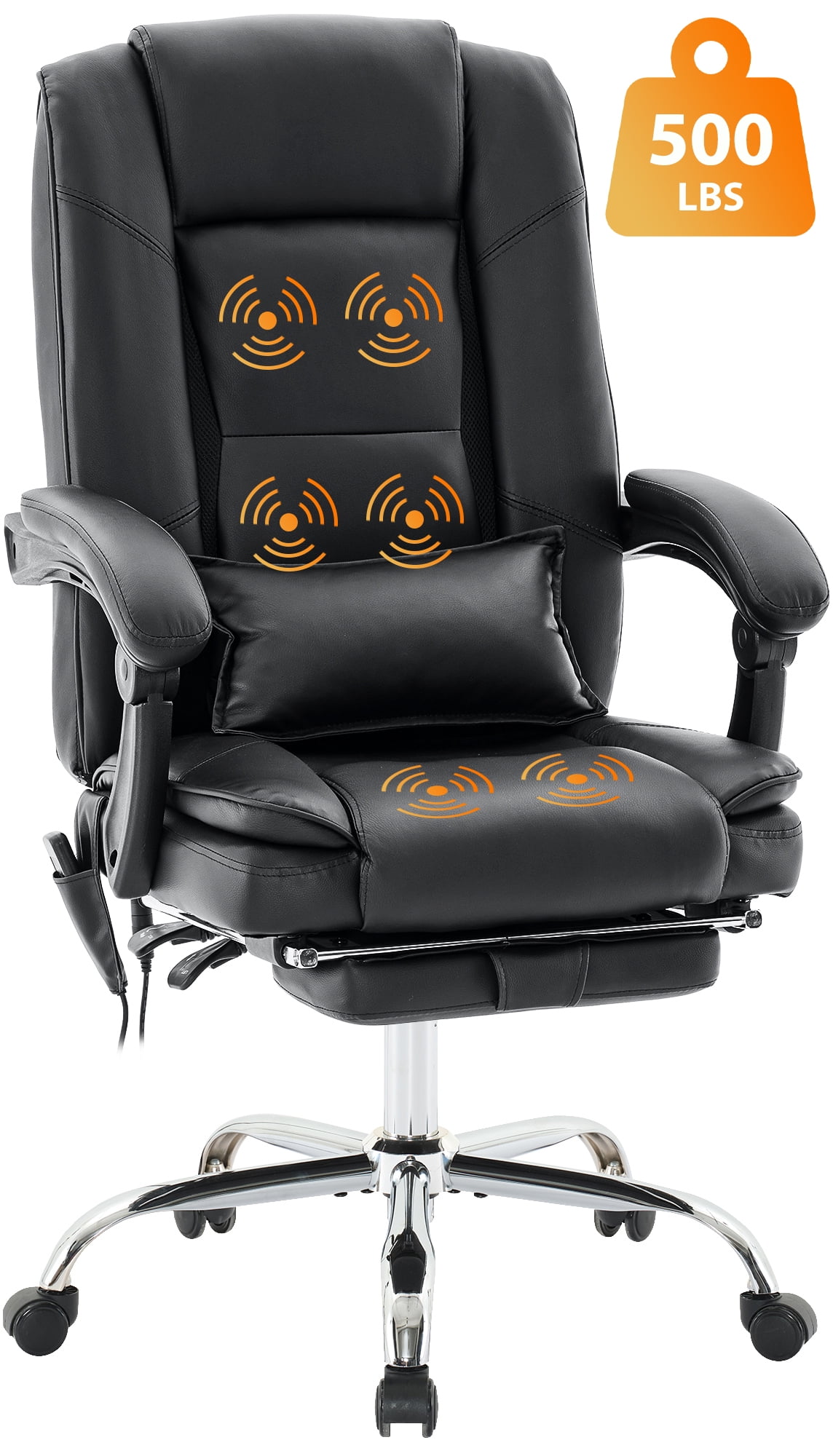 JONPONY Big and Tall Office Chair 500LBS Executive Office Chair Massage ...