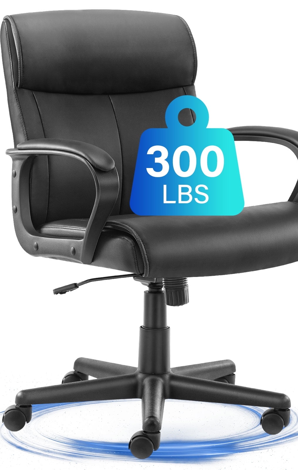 JONPONY Big and Tall Office Chair 300LBS Wide Seat Ergonomic Computer ...