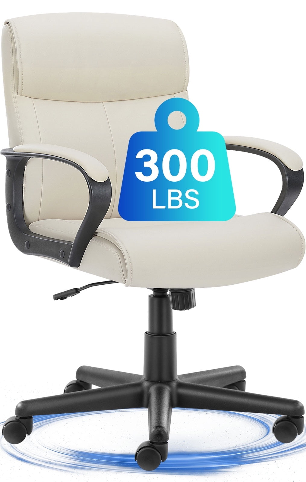 JONPONY Big and Tall Office Chair 300LBS Wide Seat Ergonomic Computer ...