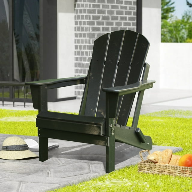 JONPONY Folding Adirondack Chair, Relaxing Stackable Arm Rest Ergonomic ...