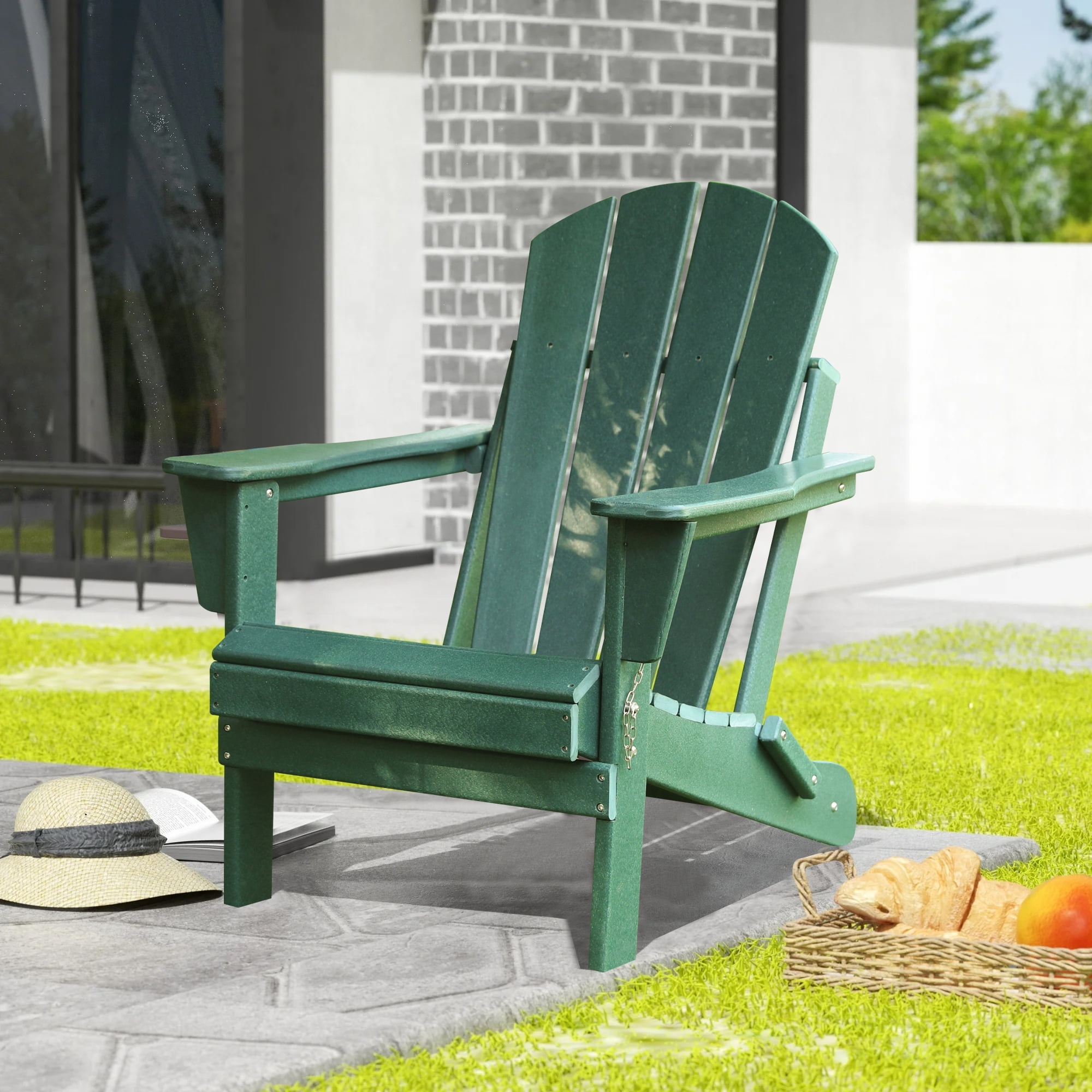 JONPONY Folding Adirondack Chair, Relaxing Stackable Arm Rest Ergonomic ...