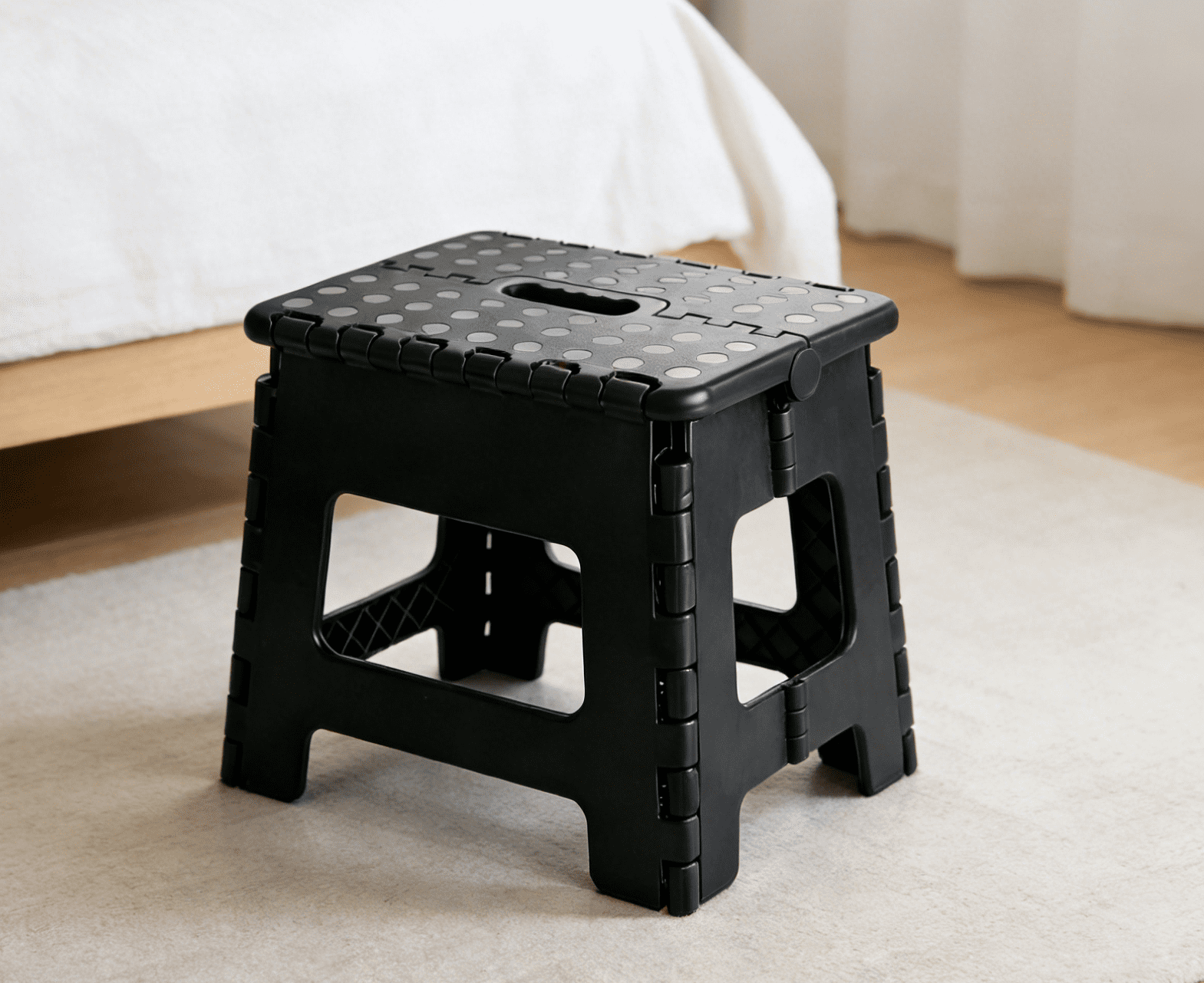 JONPONY Folding Step Stool 9 Inch - Holds 300 lbs, Non-Slip Surface ...