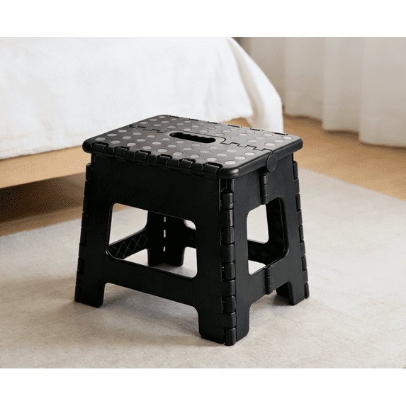 JONPONY Folding Step Stool 9 Inch - Holds 300 lbs, Non-Slip Surface ...