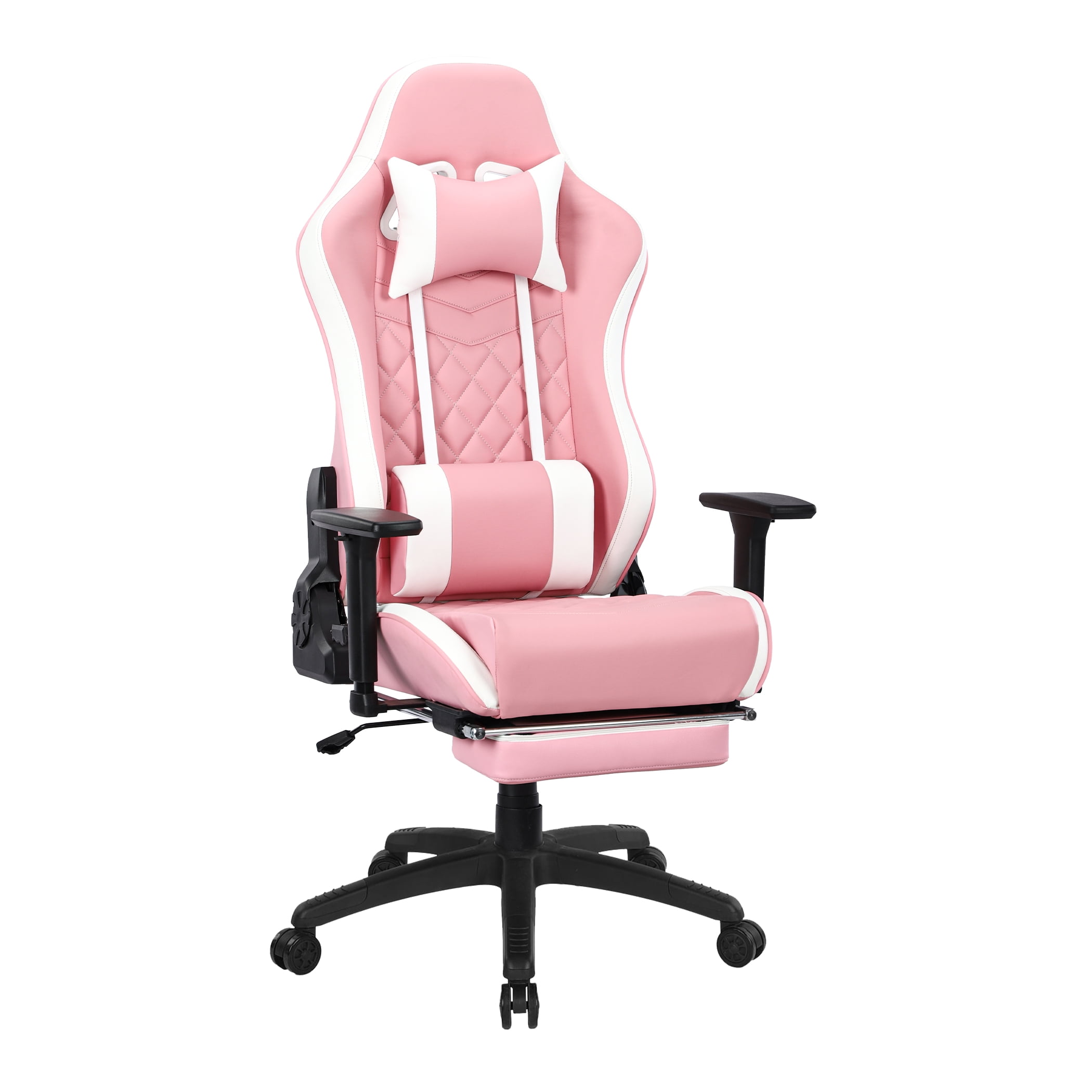 JONPONY Massage Gaming Chair with Footrest and 350LBS Metal Base ...