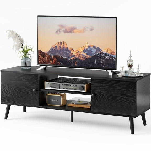 TV Stand for 65 Inch TV, Entertainment Center with Storage Cabinets and ...
