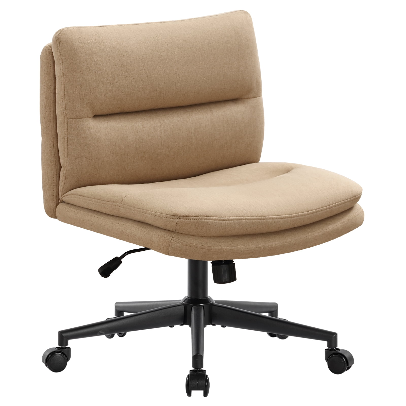 JONPONY Office Chair Armless Criss Cross Legged Chair with Wheels ...