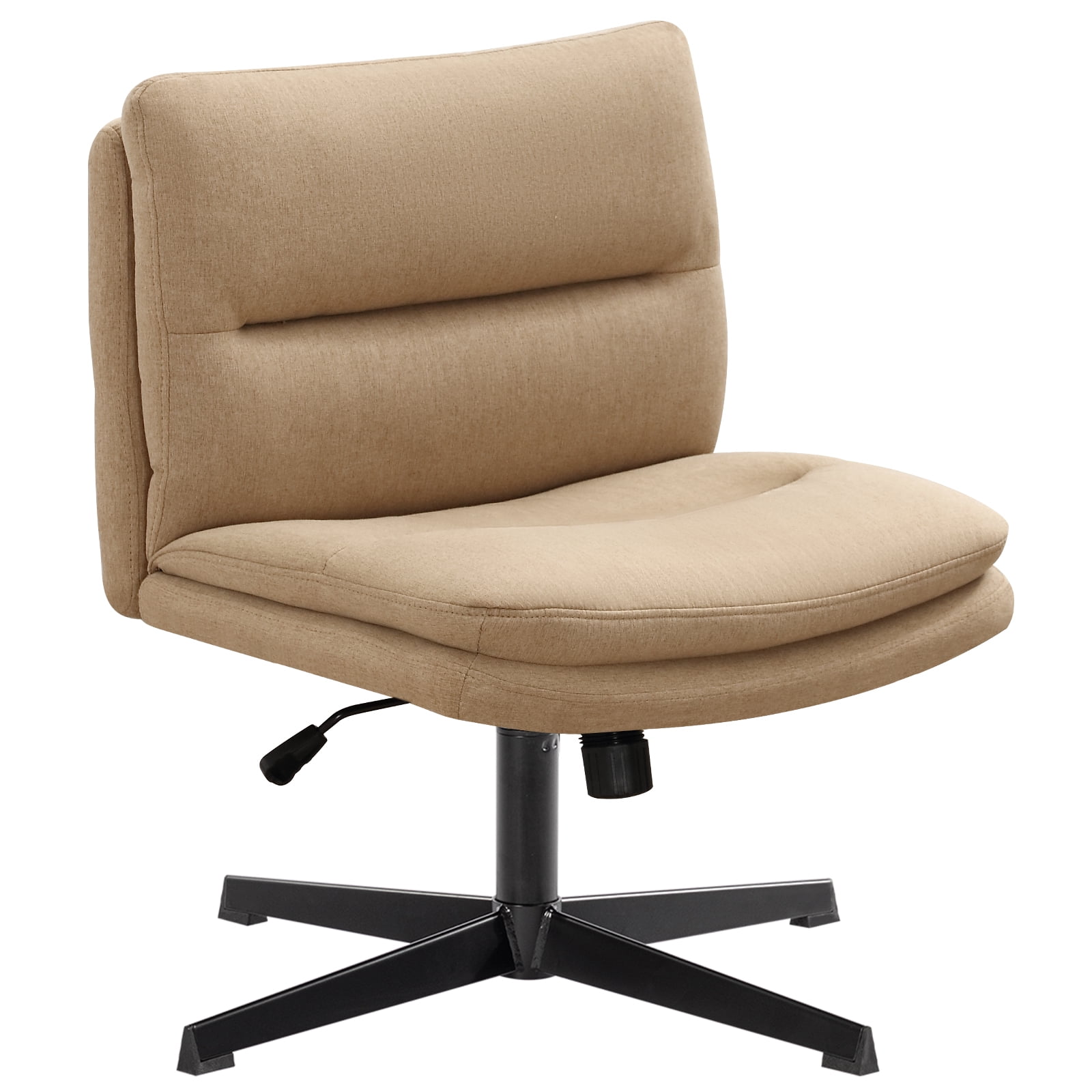 JONPONY Office Chair Armless Criss Cross Legged Chair No Wheels, Comfy ...