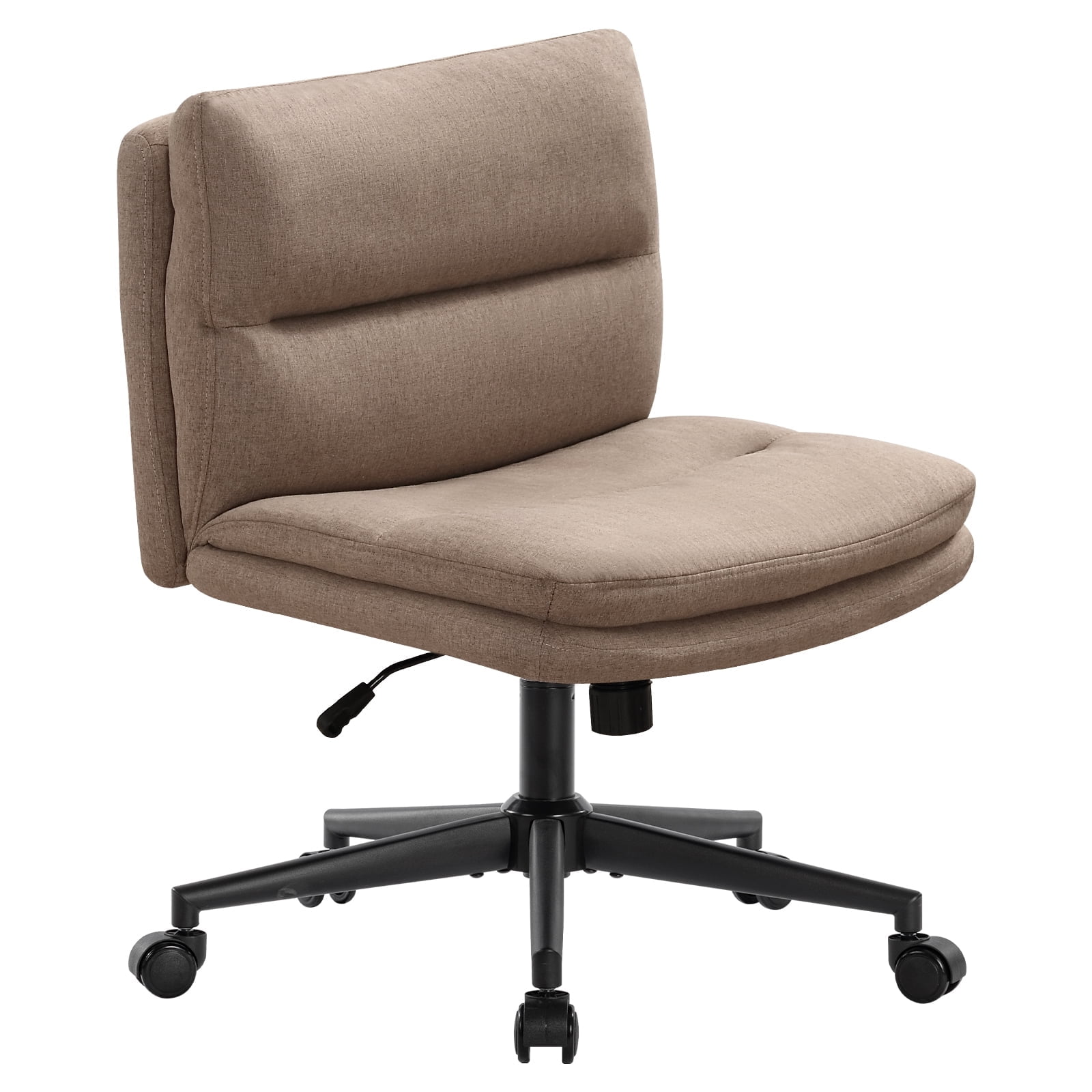 JONPONY Office Chair Armless Criss Cross Legged Chair with Wheels ...