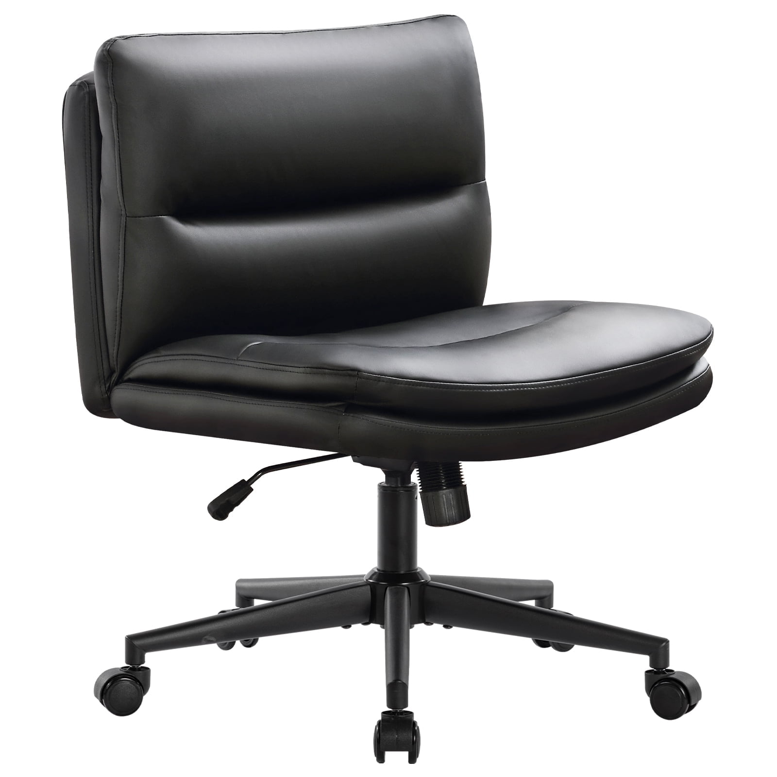 JONPONY Office Chair Armless Criss Cross Legged Chair with Wheels ...
