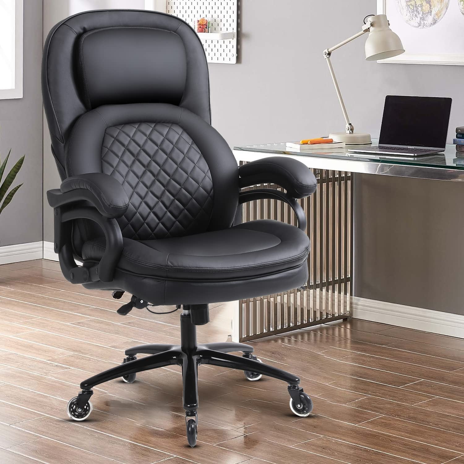 JONPONY High Back Office Chair, Adjustable, Swivel, Lumbar Support ...