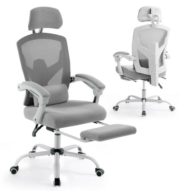 JONPONY Office Computer Desk Chair with Footrest, Ergonomic High-Back ...